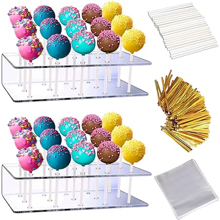 Amazon.com: Cake Pop Display Stand with 300 PCS Cake Pop Sticks and ...