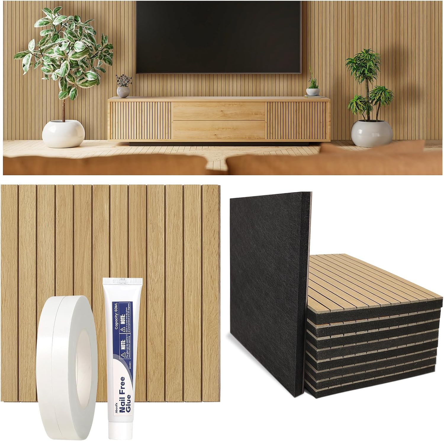 Amazon.com: Aboofx 12 paneles acústicos para pared, paneles de pared ...