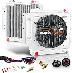 Amazon.com: OzCoolingParts 3 Row Core All Aluminum CAC2101 Radiator + 16" Fan w/Shroud + Relay ...