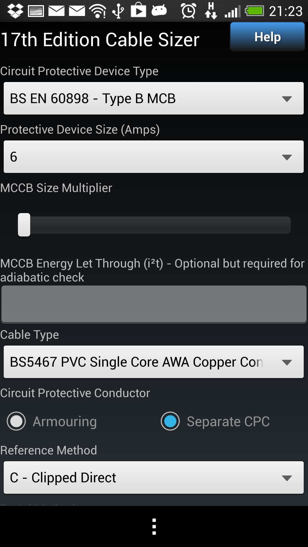 17th Edition Cable Sizer - App on the Amazon Appstore
