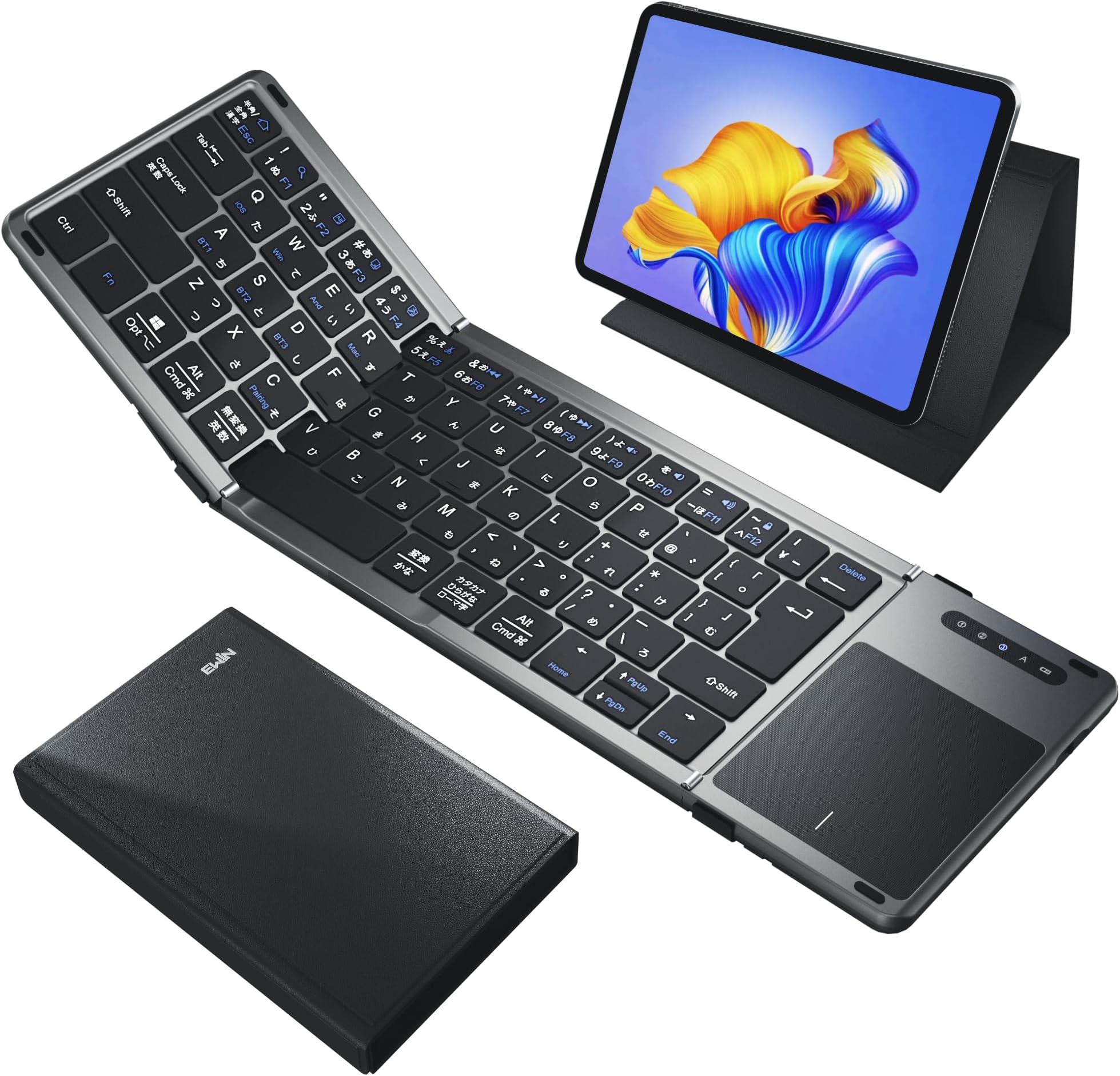 Amazon | 【最新型】Ewin キーボード bluetooth 折り畳み ワイヤレス 日本語配列 3台デバイス切替接続可能 ipad/iphone iOS/Windows/Android ...