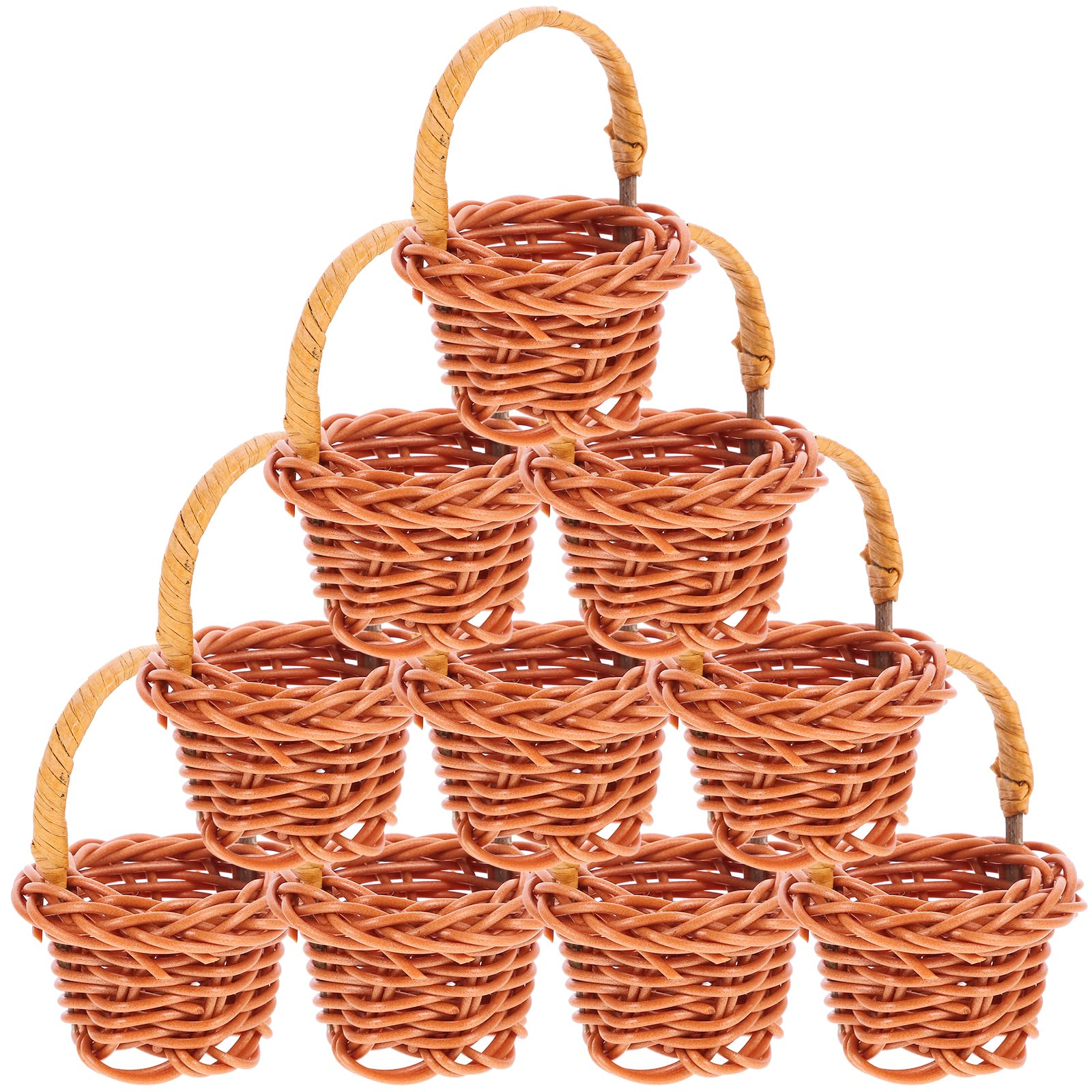 Amazon.com: Yardwe Mini Picnic Basket 10pcs Miniature Rattan Basket ...