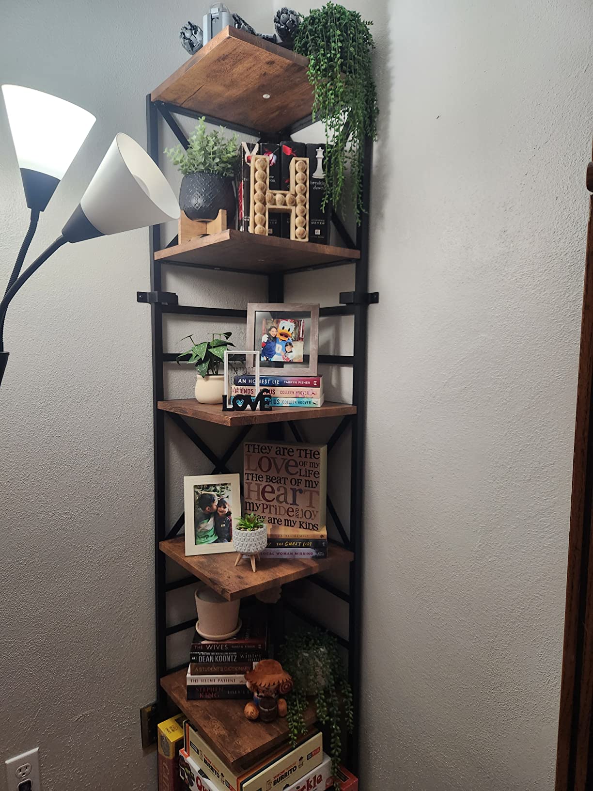 $23/mo - Finance HOMISSUE 6 Tier Industrial Corner Shelf Unit, Tall ...