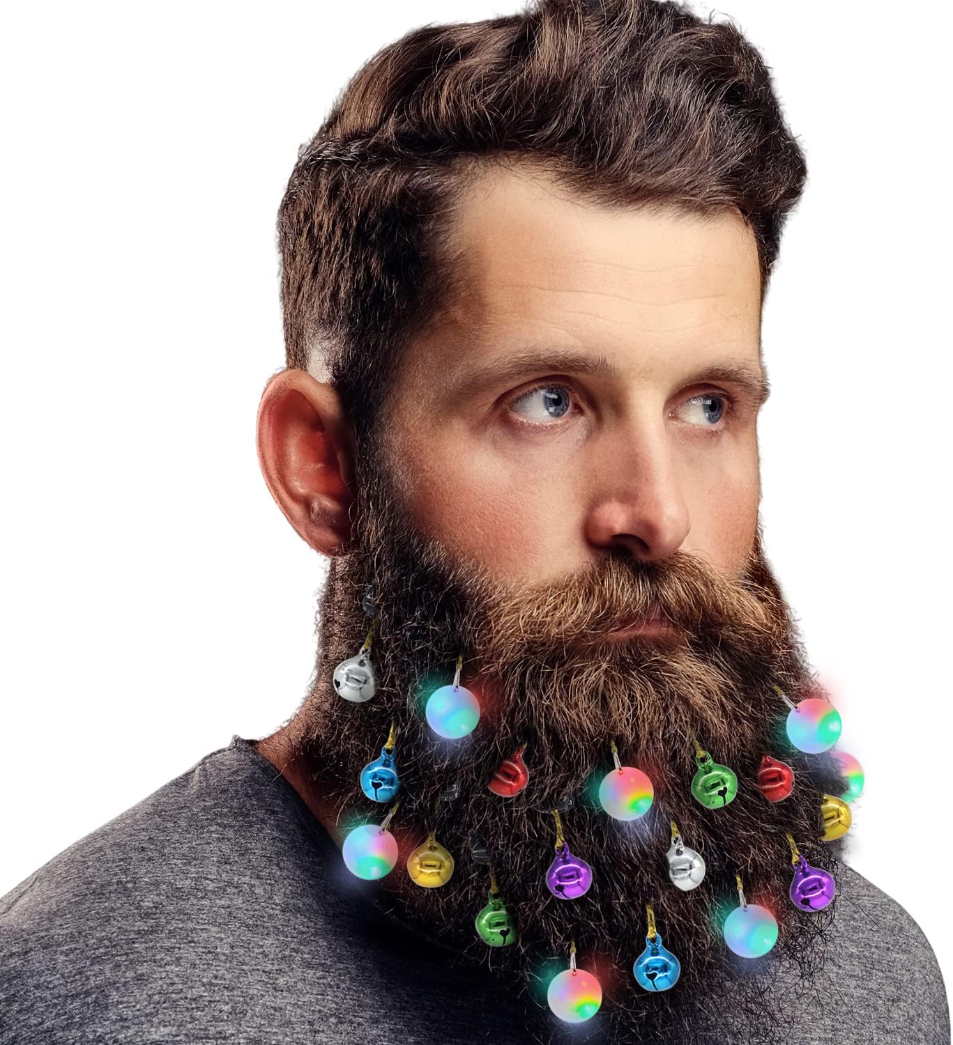 Amazon.com: JOVITEC 24 Pcs Christmas Beard Ornaments Beard Baubles ...