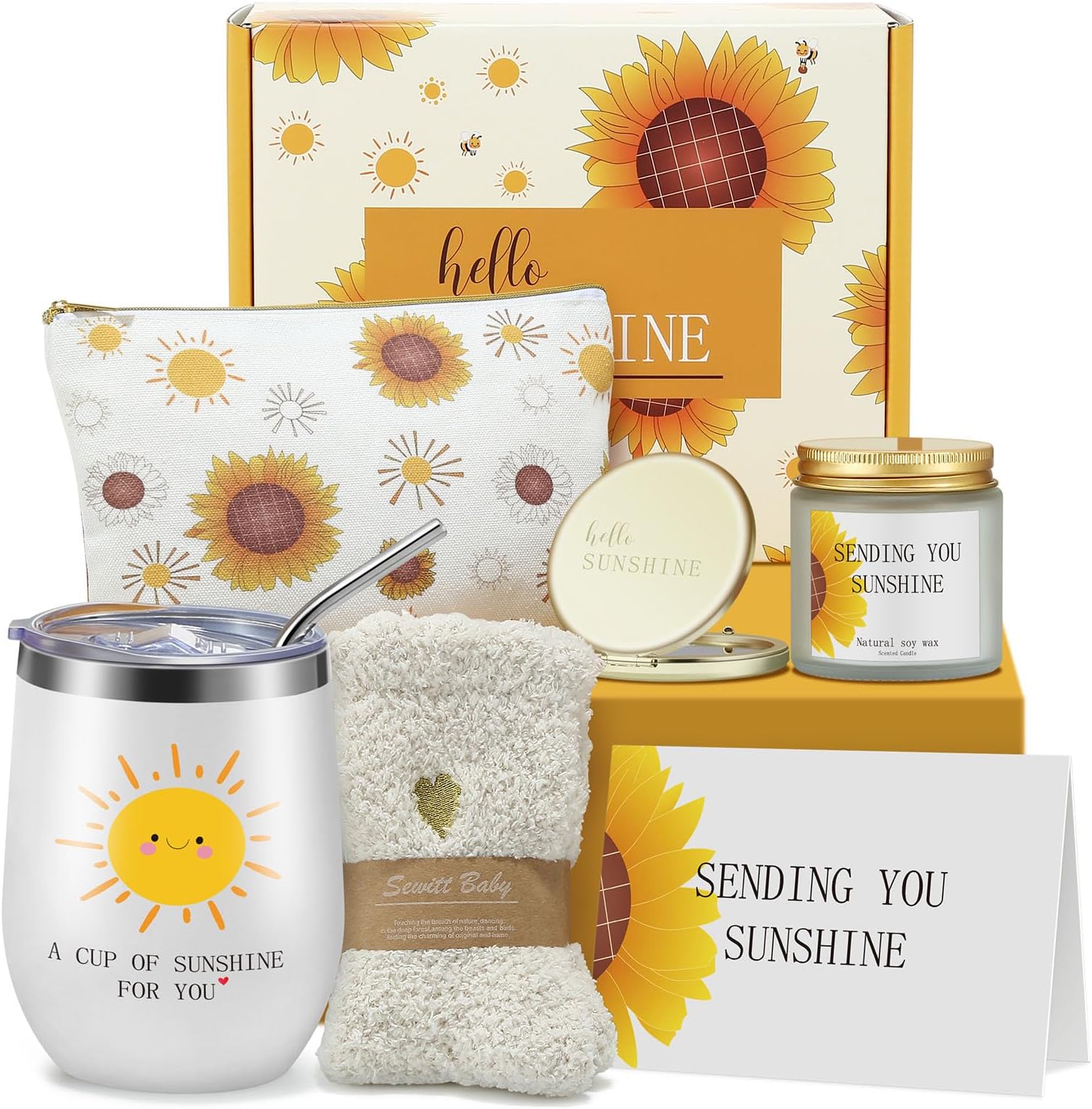 Amazon.com : Sunny&Wise Orange Themed Gift Baskets for Women, Self Care ...