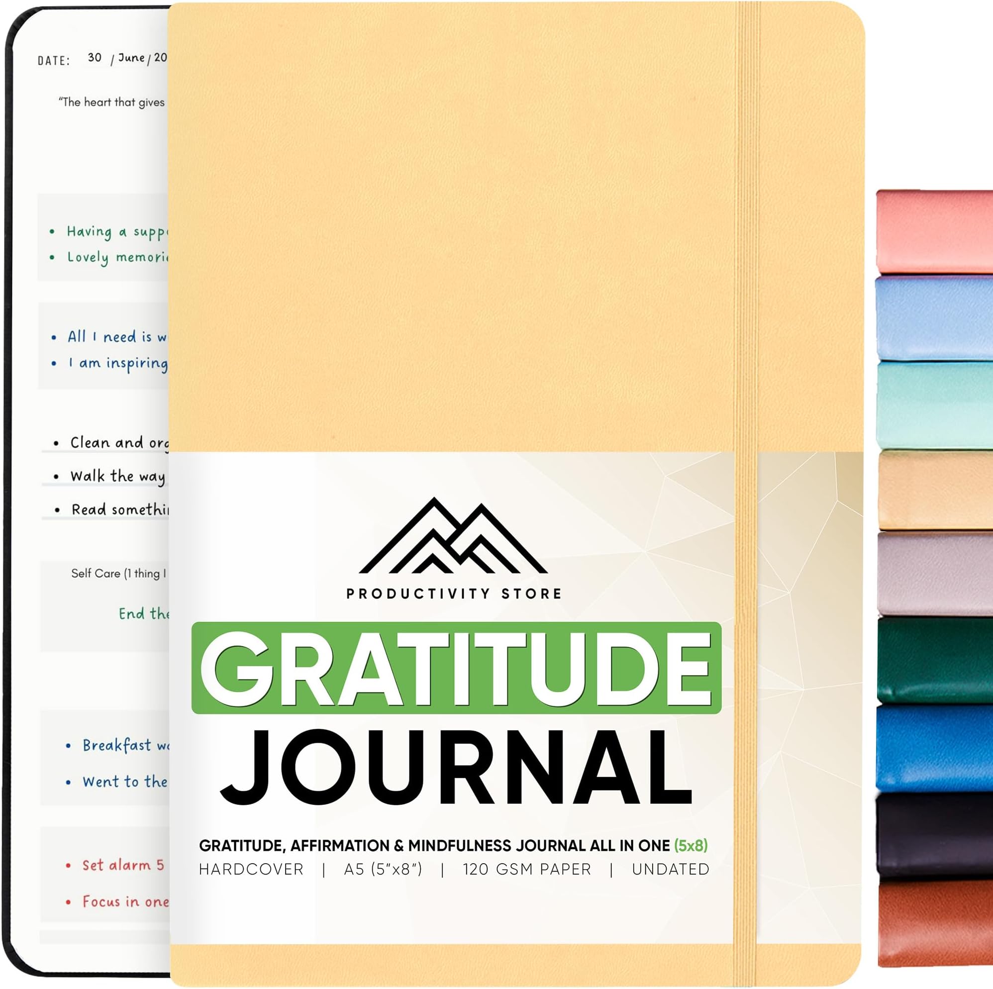 Amazon.com : PRODUCTIVITY STORE Gratitude & Self-Care Journal - Guided ...
