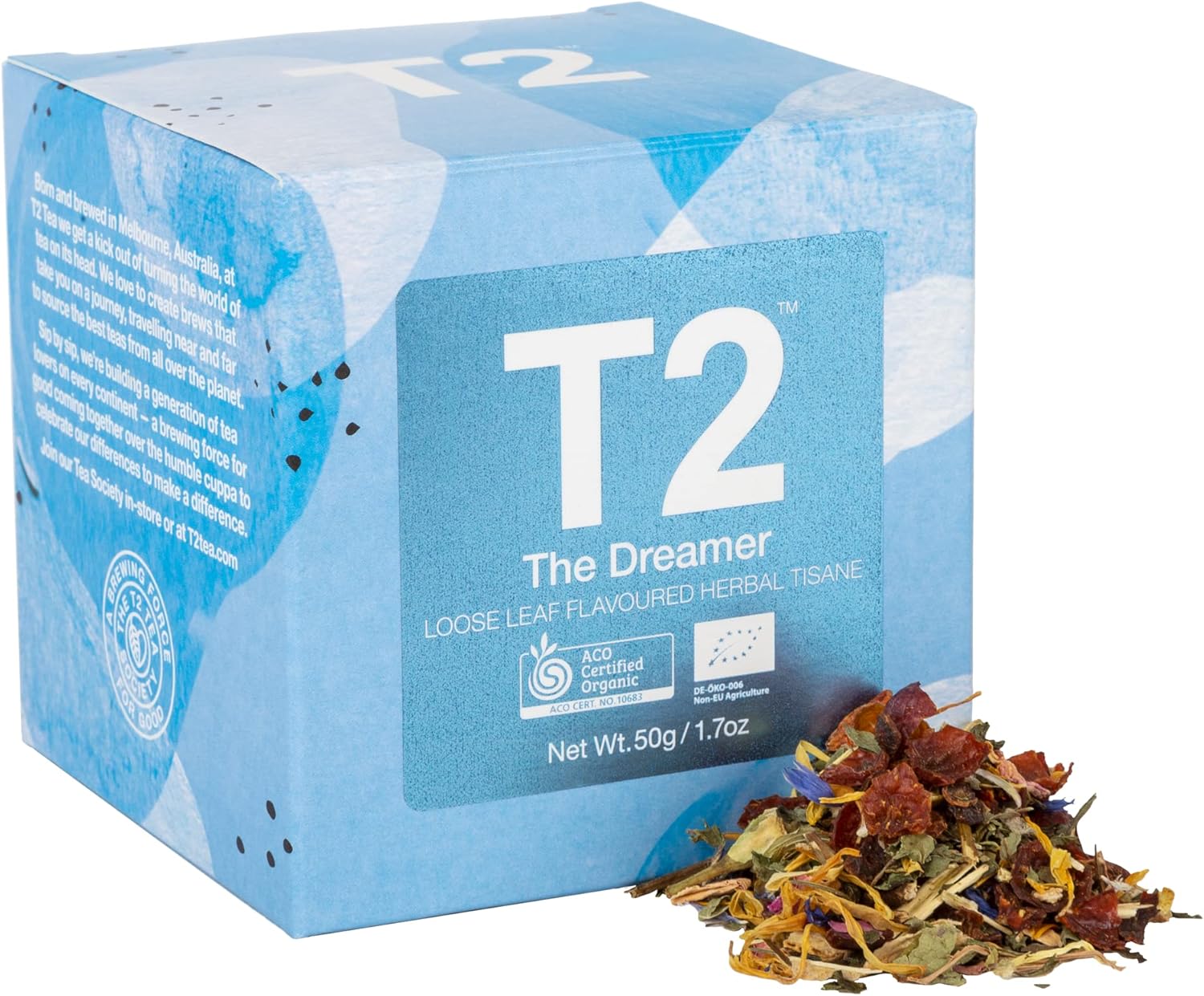T2 Tea The Dreamer, Loose Leaf Feature Cube, 50g : Amazon.com.au ...