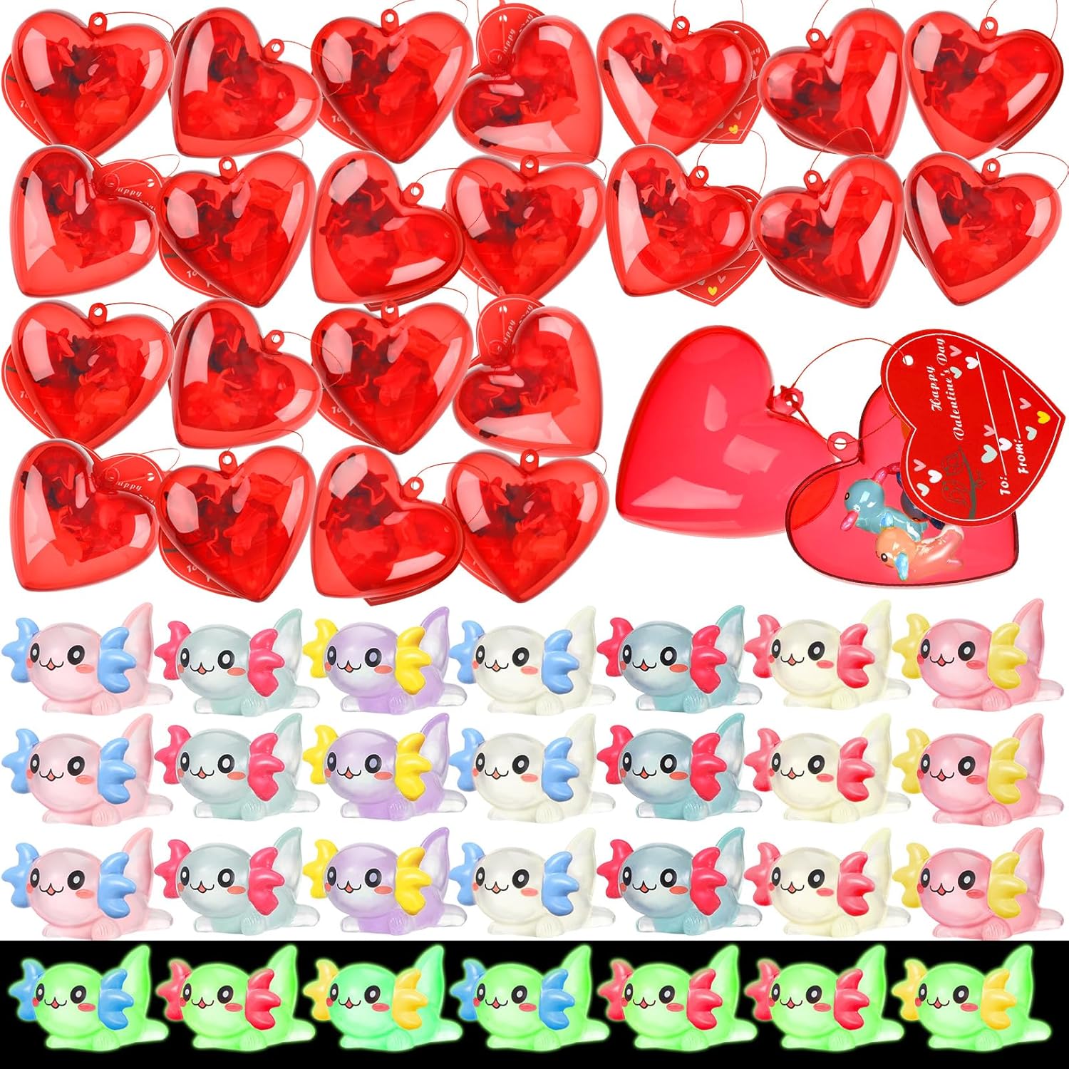 Amazon.com: Syhood 28 Pcs Valentines Party Favors Set Toys Luminous ...