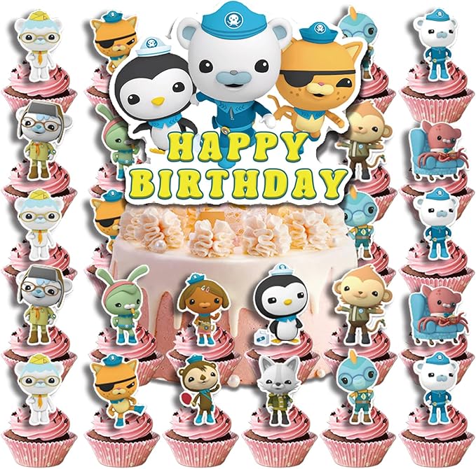 Amazon.com: 25Pack Octonaut Cake Toppers Cupcake Toppers,Octonaut ...