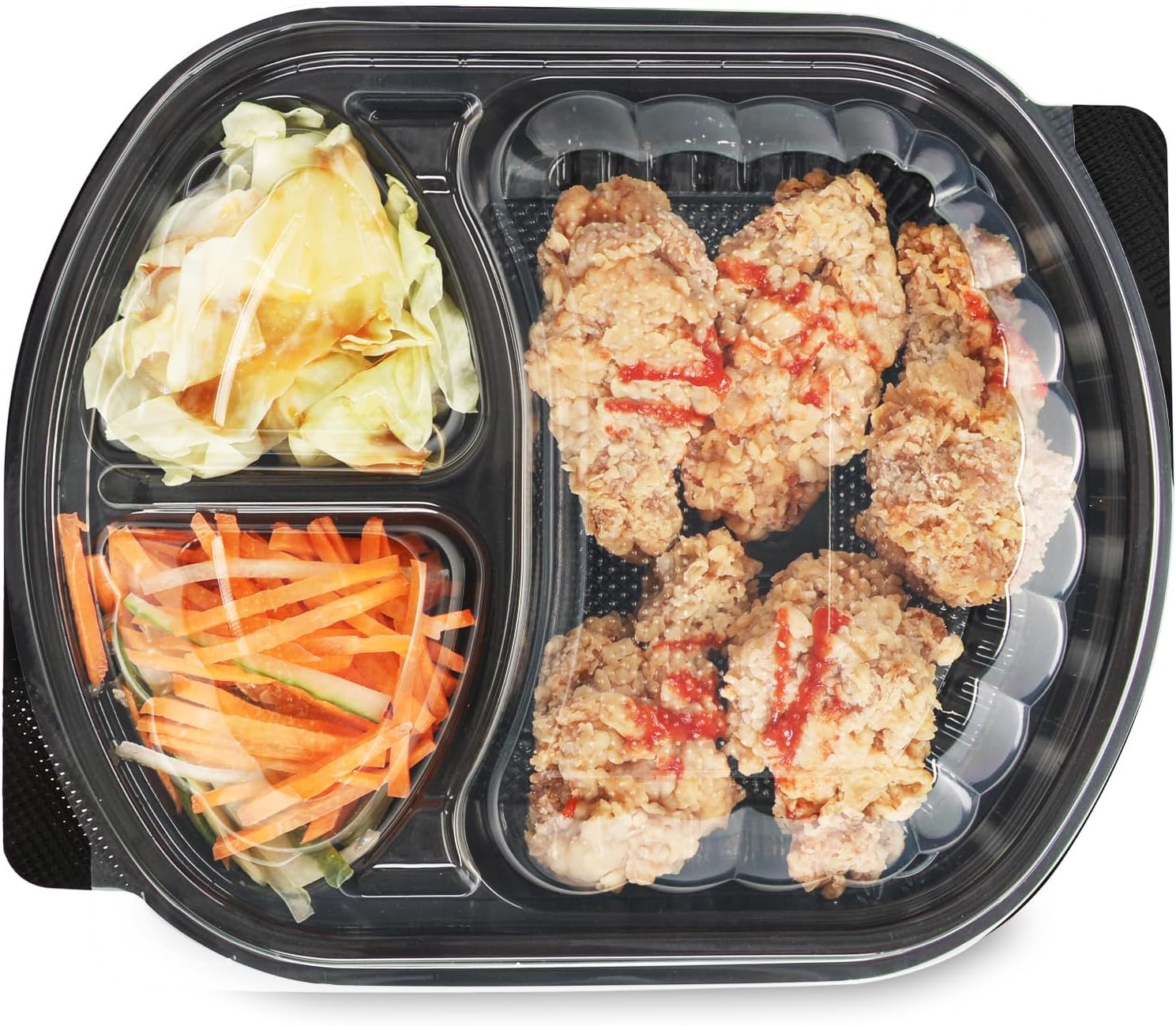 Amazon.com: 8" x 8" x 3", 3 Compartment Tray with Translucent Vented ...