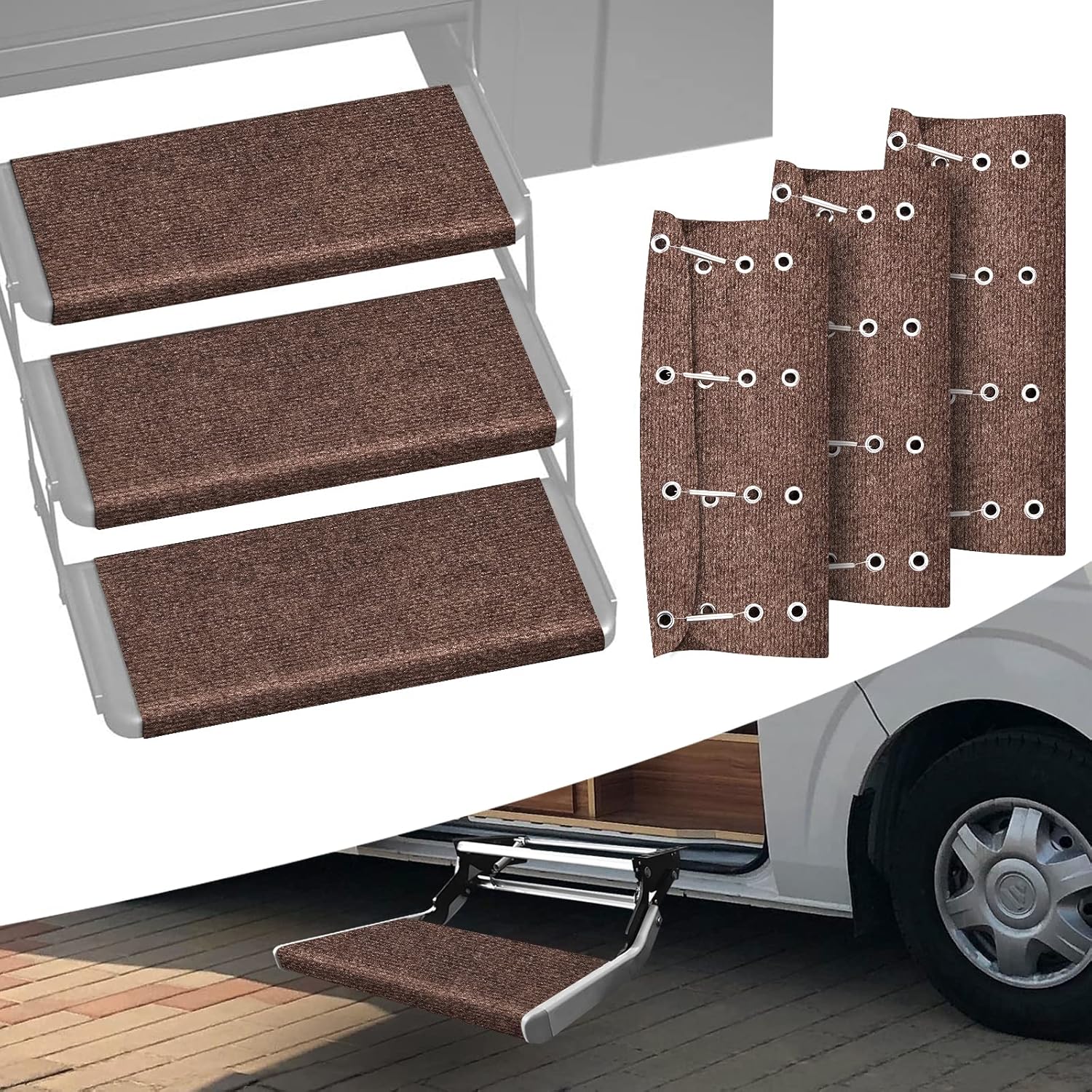 Amazon.com: RISTOW RV Step Covers 3 Pack 22" Wide RV Step Rug with ...