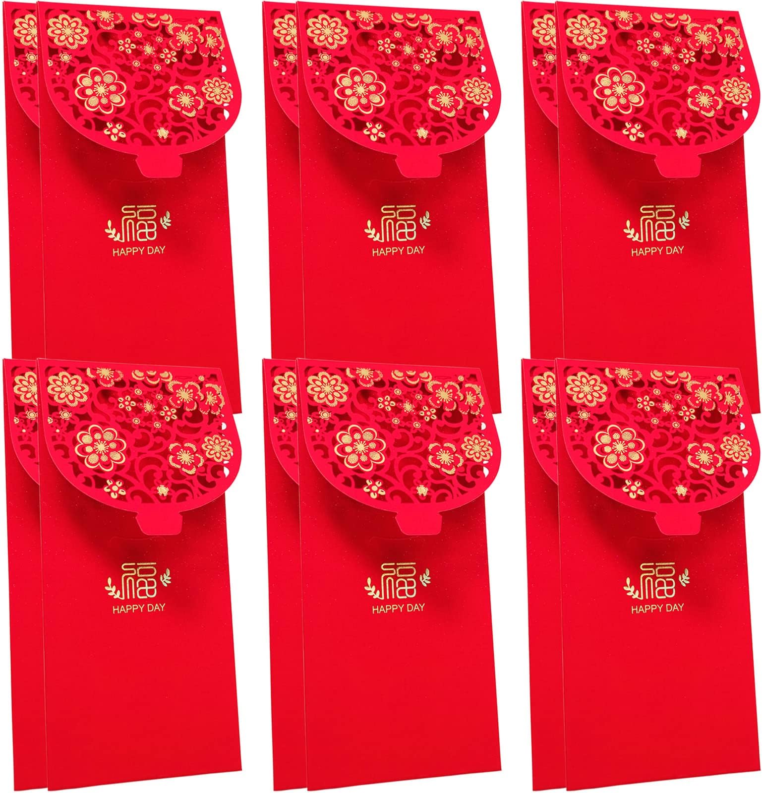 Amazon.com : Zzooi 20PCS Chinese Wedding Red Envelopes,Happy Events Red ...