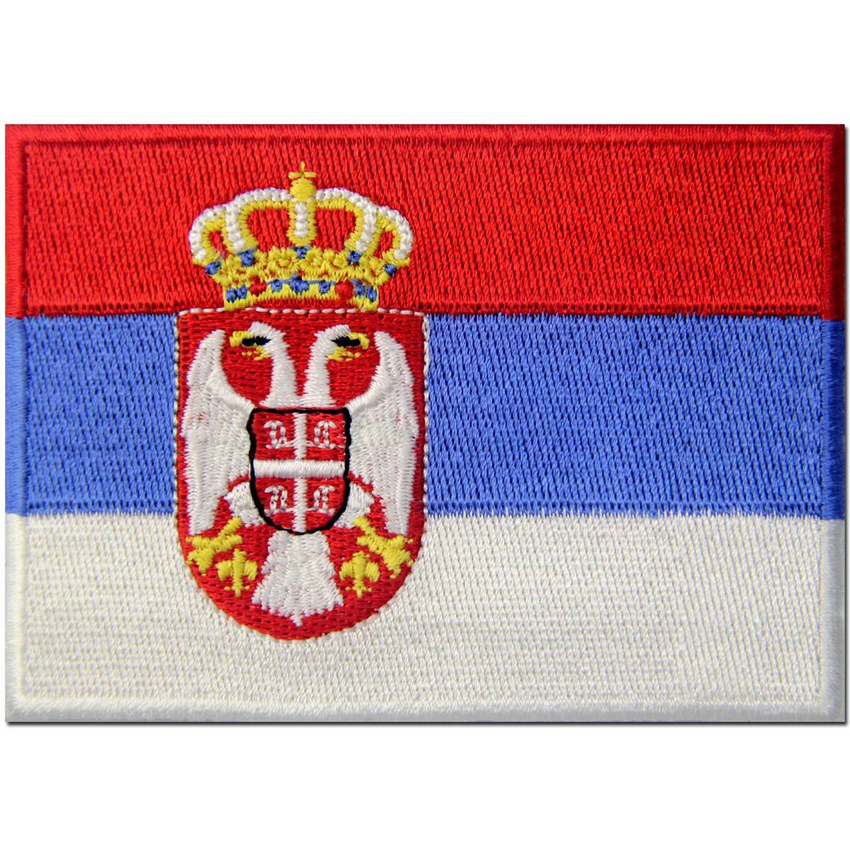 Amazon.com: Serbia Flag Embroidered Patch Serbian Balkan Iron On Sew On ...