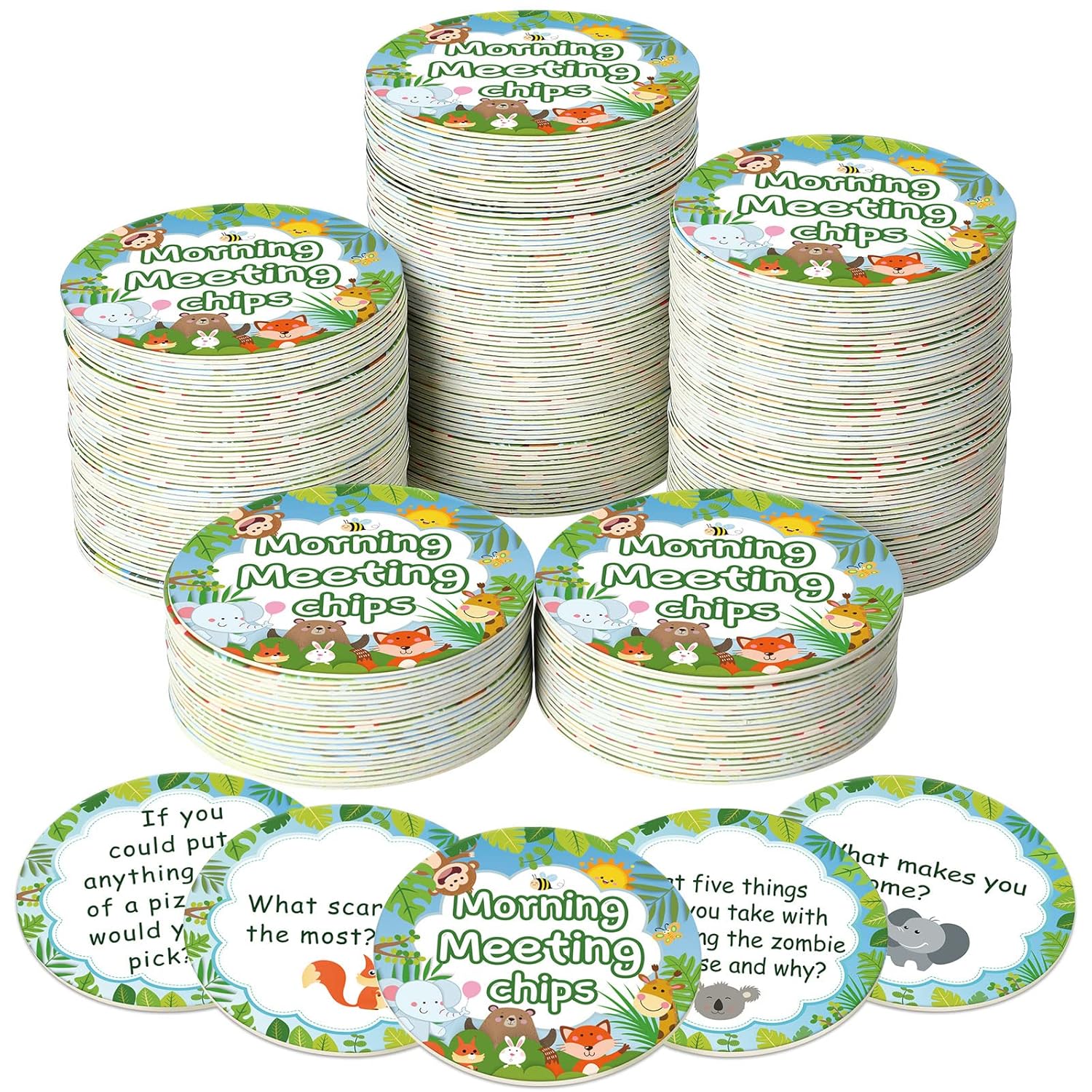 Amazon.com: Geyoga 200 Pieces Morning Meeting Chips 200 Styles Student ...