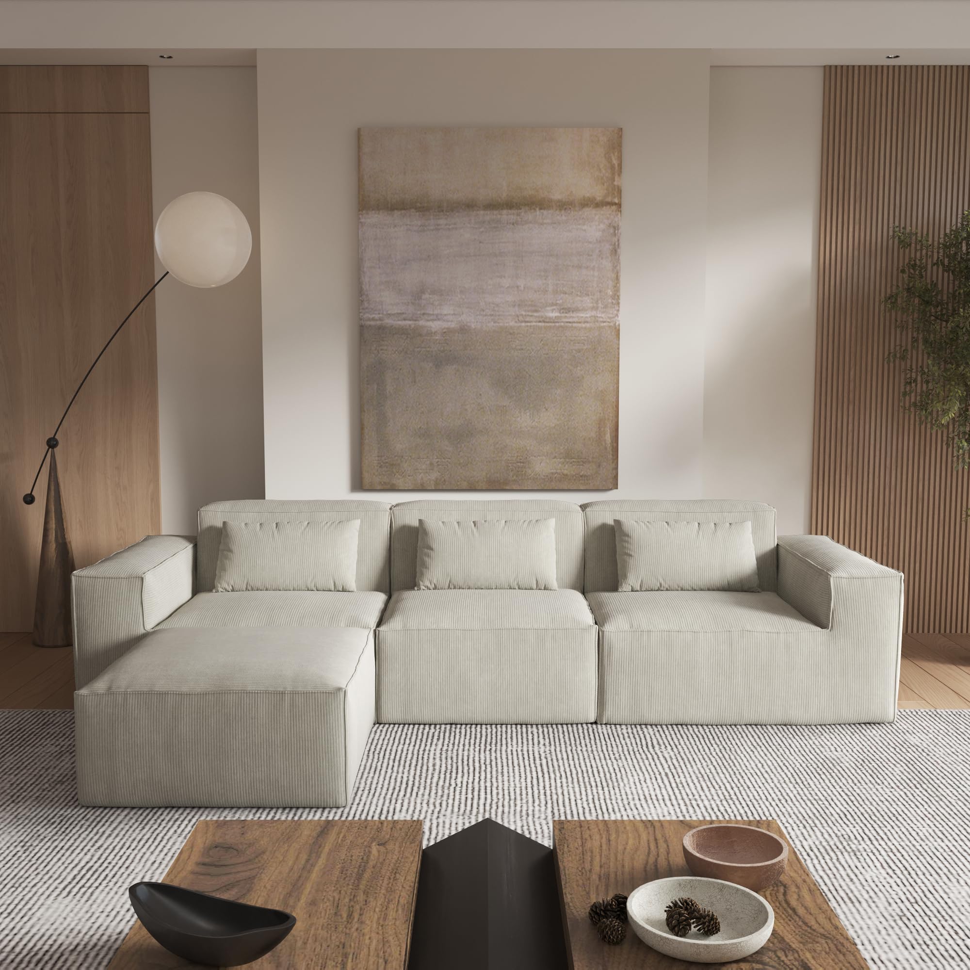 Amazon.com: Modular Sectional Sofa Couch,Oversized L Shaped,118.62 ...
