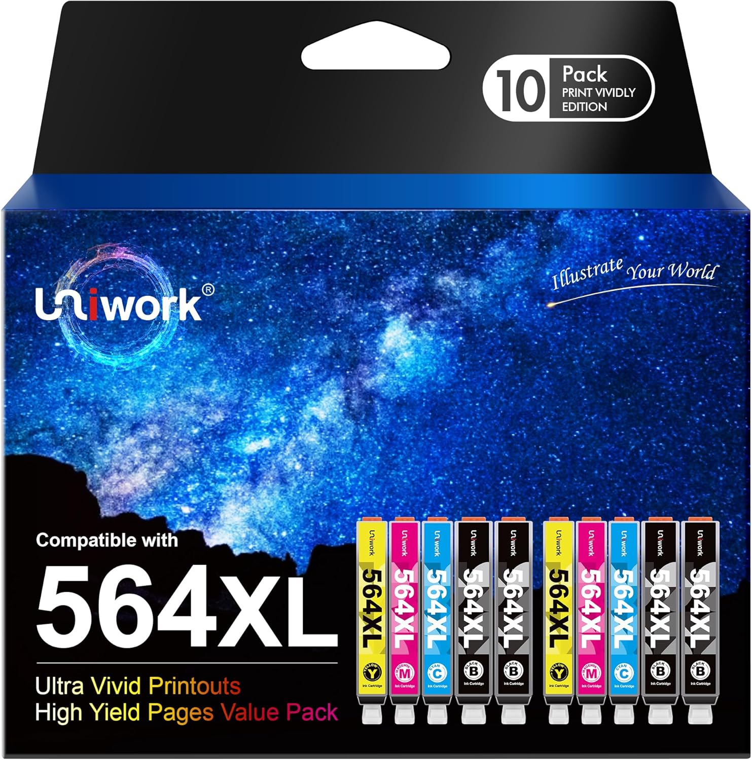 Amazon.com: Uniwork Compatible Ink Cartridge Replacement for HP 564 ...