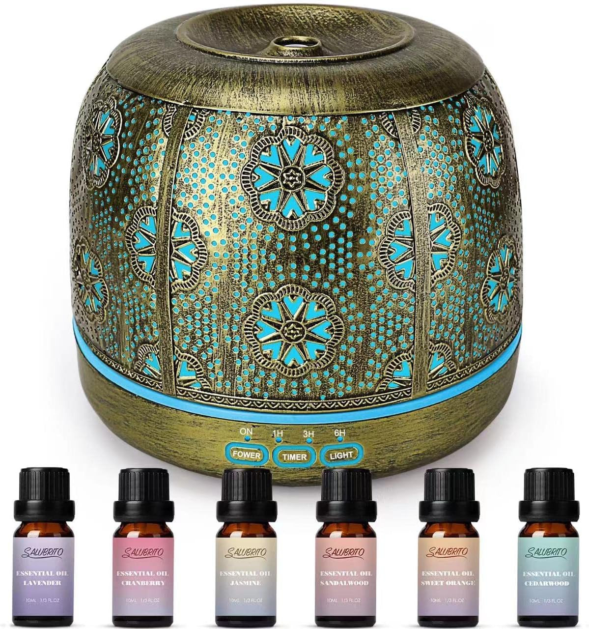 Amazon.com: Salubrito 500ml Diffusers for Essential Oils, Ultrasonic ...