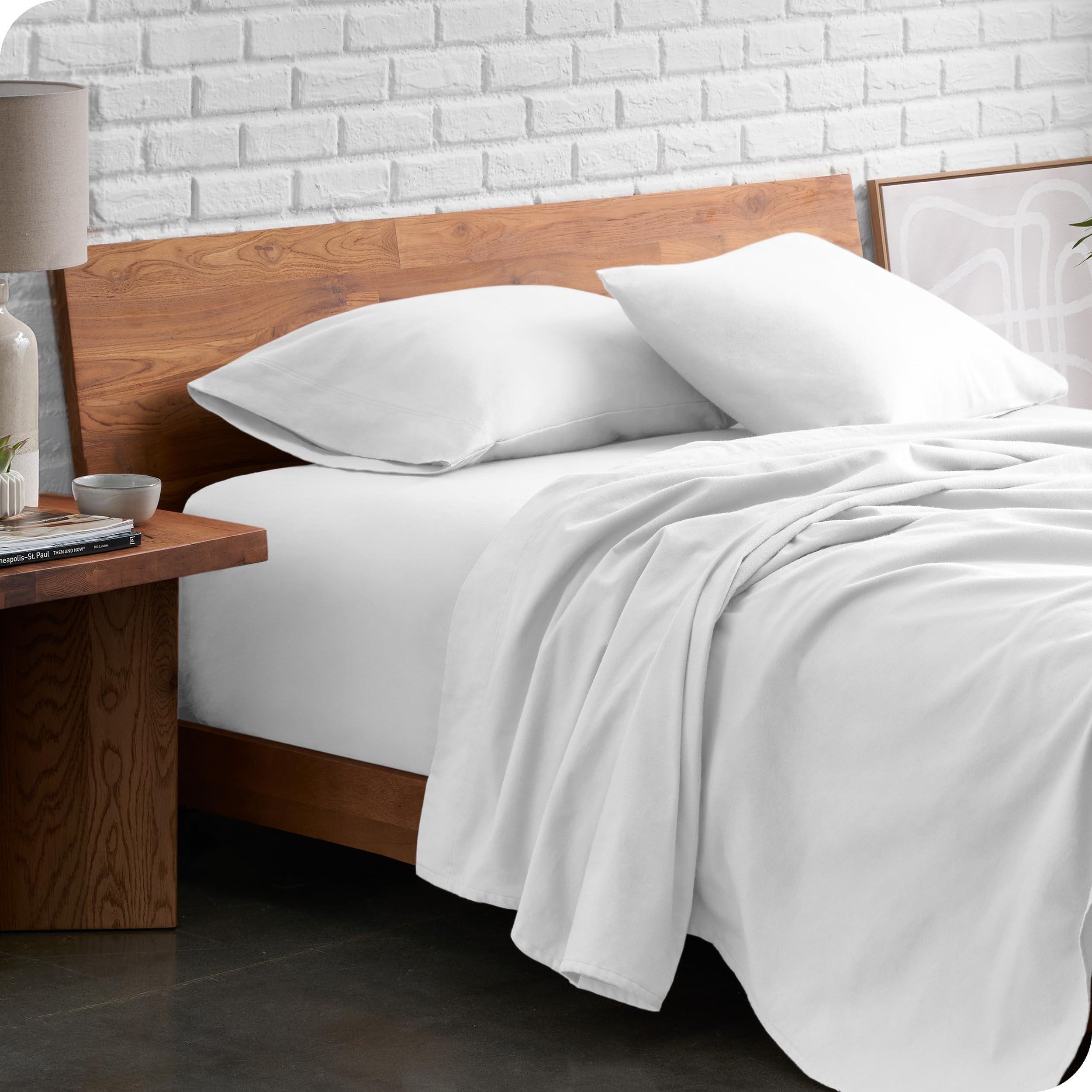 Amazon.com: Sleepdown 100% Cotton Flannel Sheets Twin - Super Soft ...