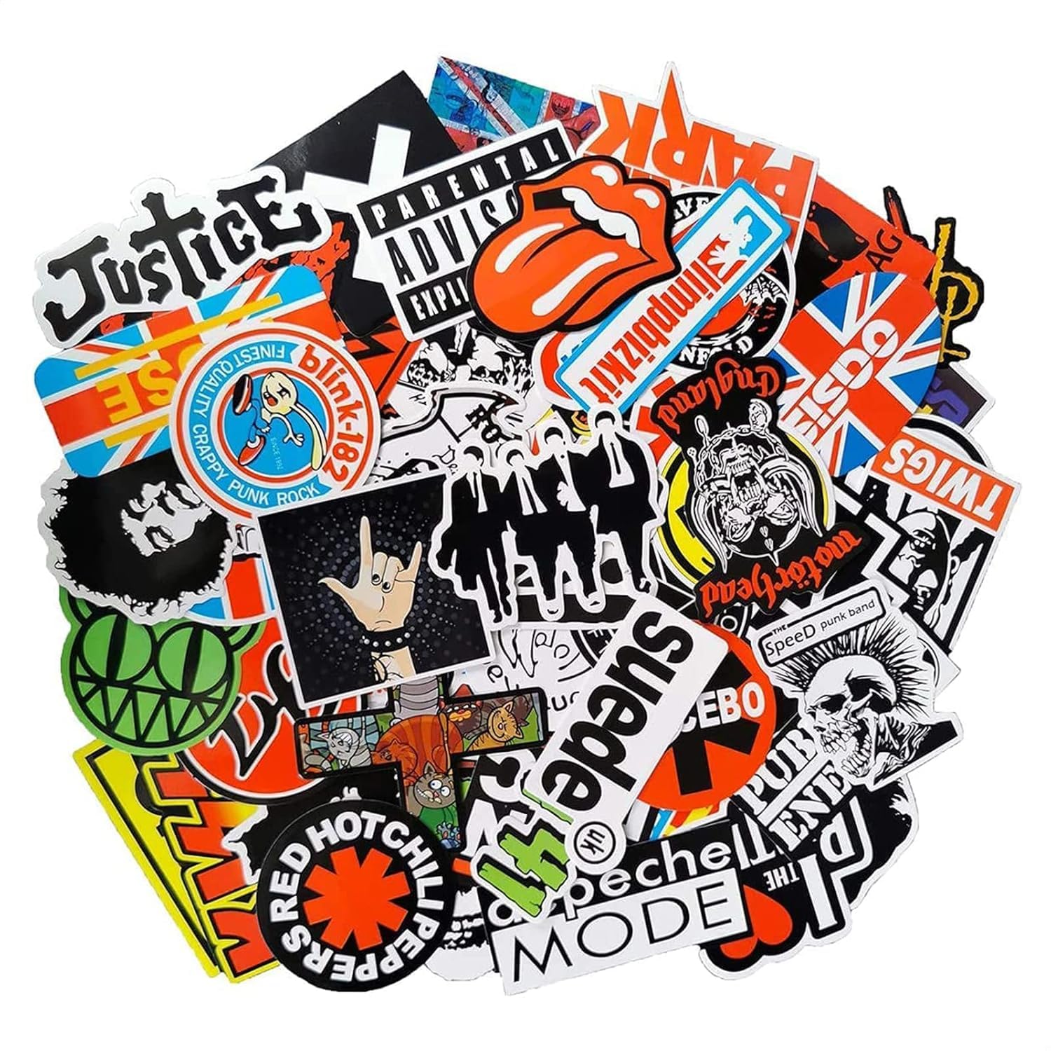 Amazon.com: Rock Band Stickers Rock and Roll Music Stickers - 100Pcs ...