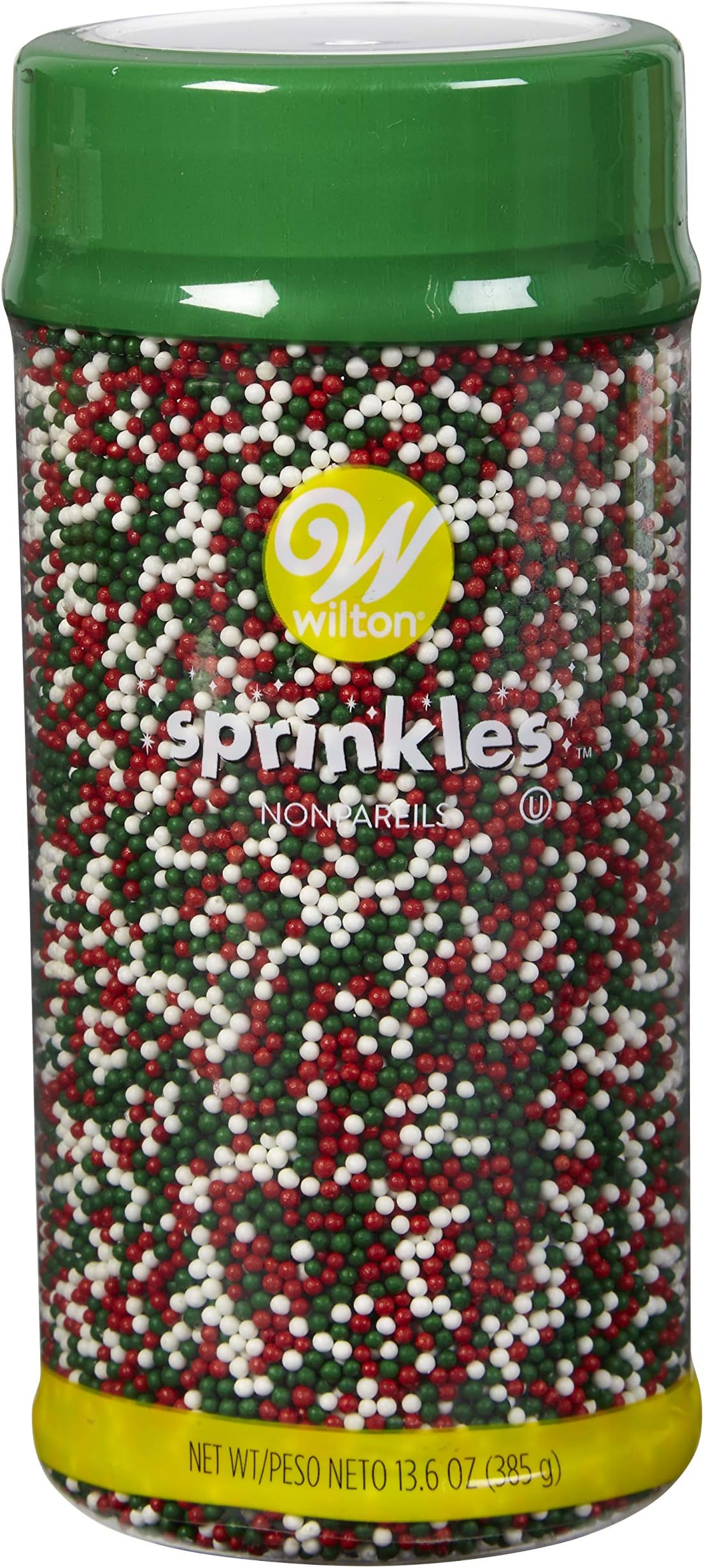Amazon.com: Christmas Jingle Mix Nonpareils, Red, Green and White ...