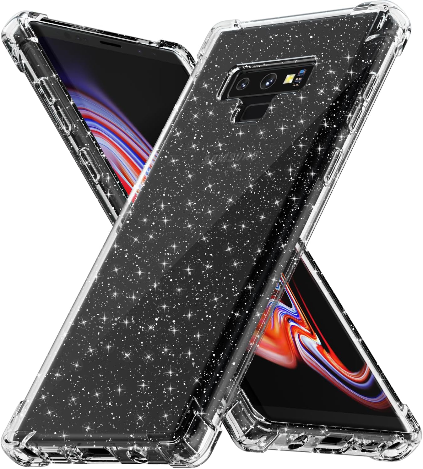 Amazon.com: LCHDA Bling Diamond Case for Samsung Galaxy Note 9, Glitter ...