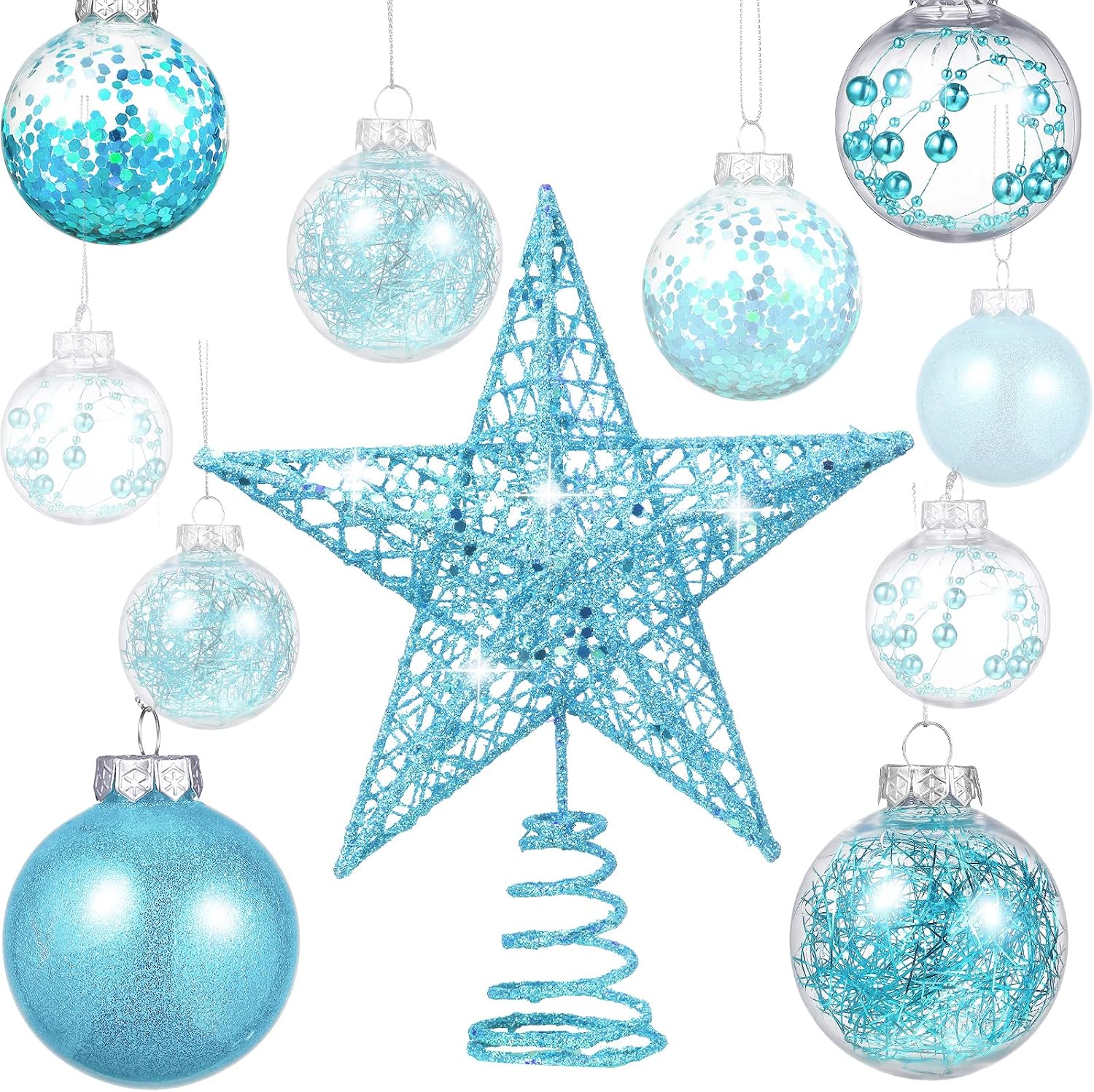 Amazon.com: Gejoy 25 Pcs Christmas Ornaments Set Christmas Ball ...