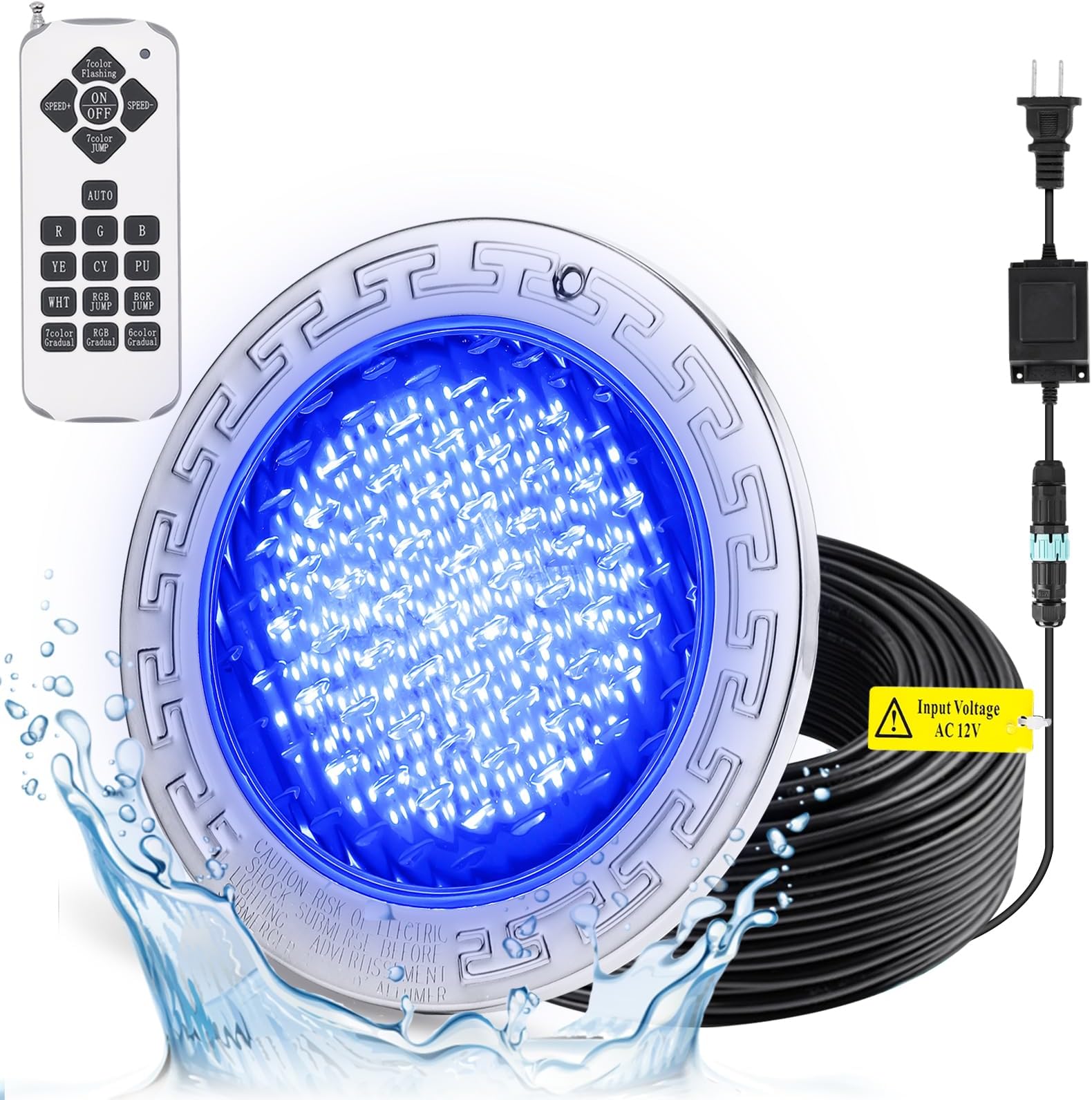 Amazon.com: Hanchen 12v Inground Pool Light 10in Led Swimming Pool ...