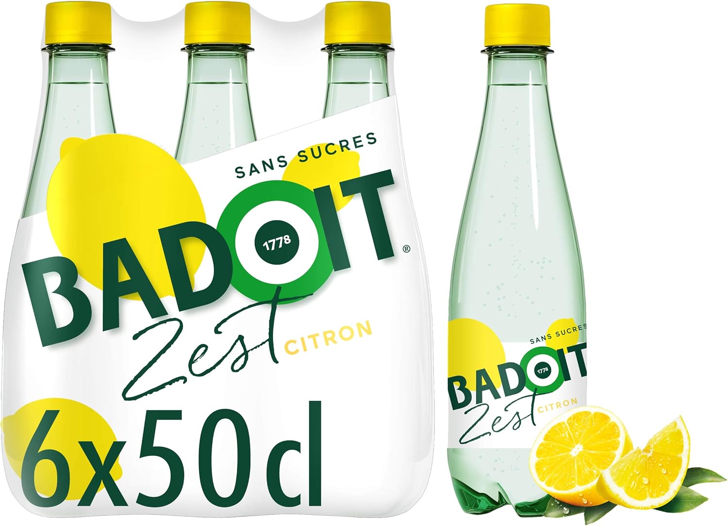 BADOIT Aromatisée Citron Pack 6 x 50 cl : Amazon.fr: Epicerie
