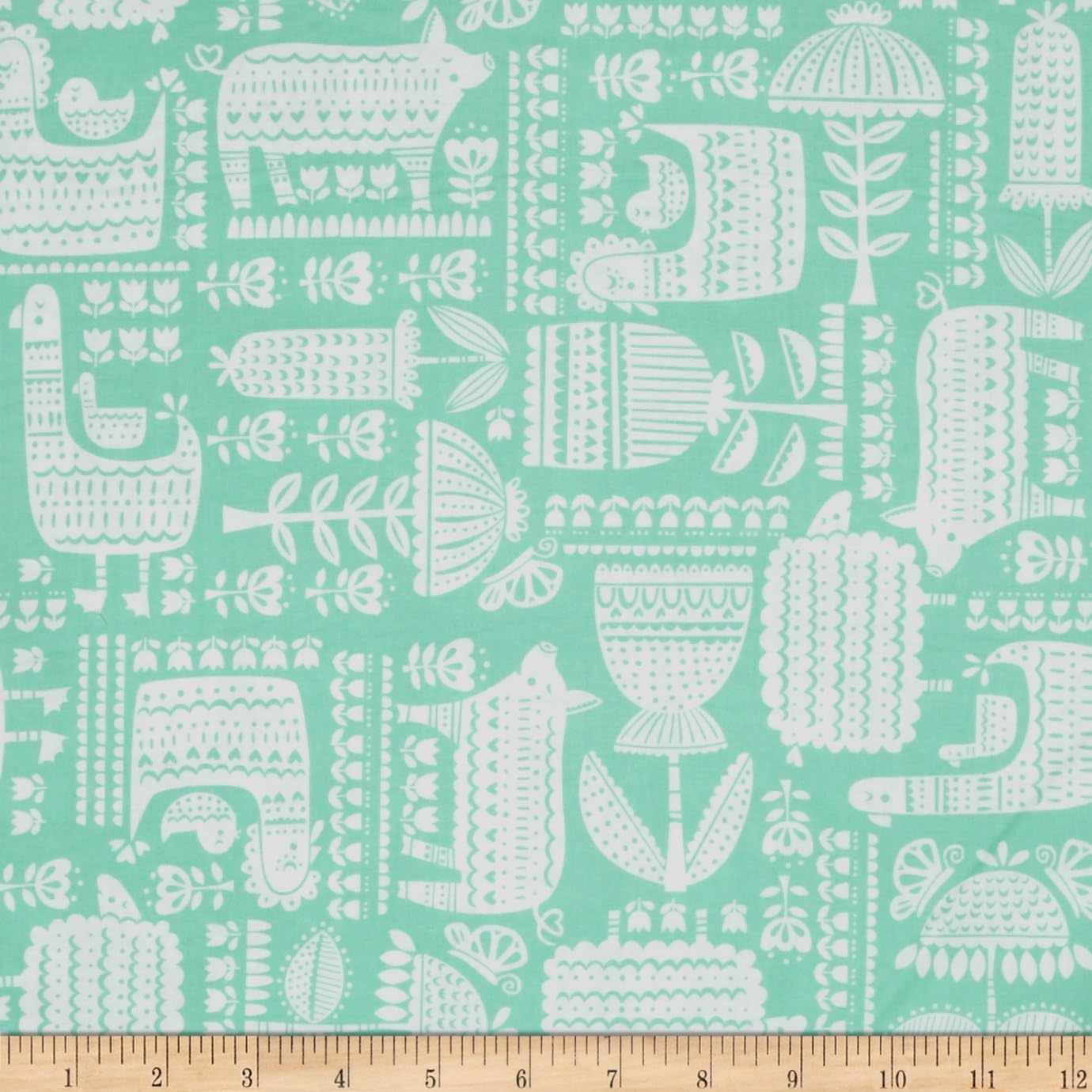 Amazon.com: Moda Farm Fun Barnyard Buddies Fabric by The Yard, Pond ...