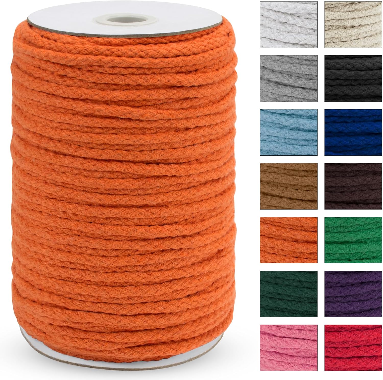 Amazon.com: JeogYong Braided Macrame Cord 5mm x 295ft, Natural 8-Strand ...