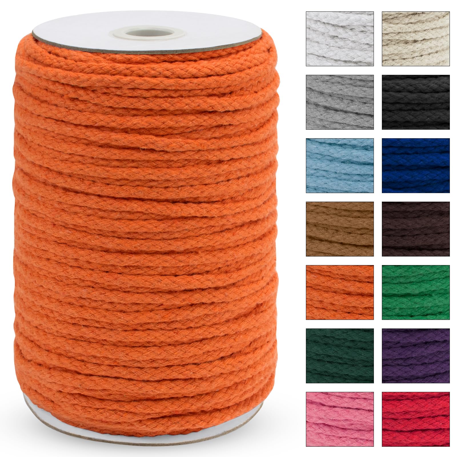 Amazon.com: JeogYong Braided Macrame Cord 5mm x 295ft, Natural 8-Strand ...