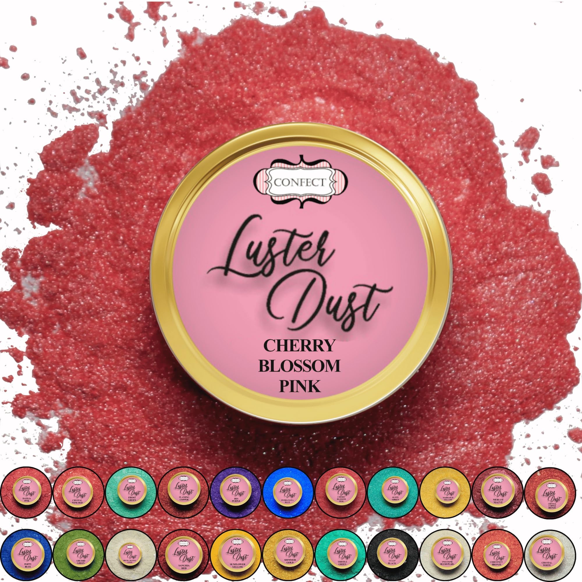 Amazon.com: Confect Edible Luster Dust – Cherry Blossom Pink Edible ...