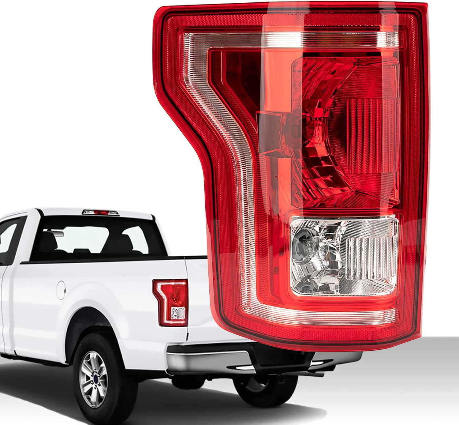 Left Driver Side Tail Lights with Bulbs Compatible With Ford F150 2015 ...