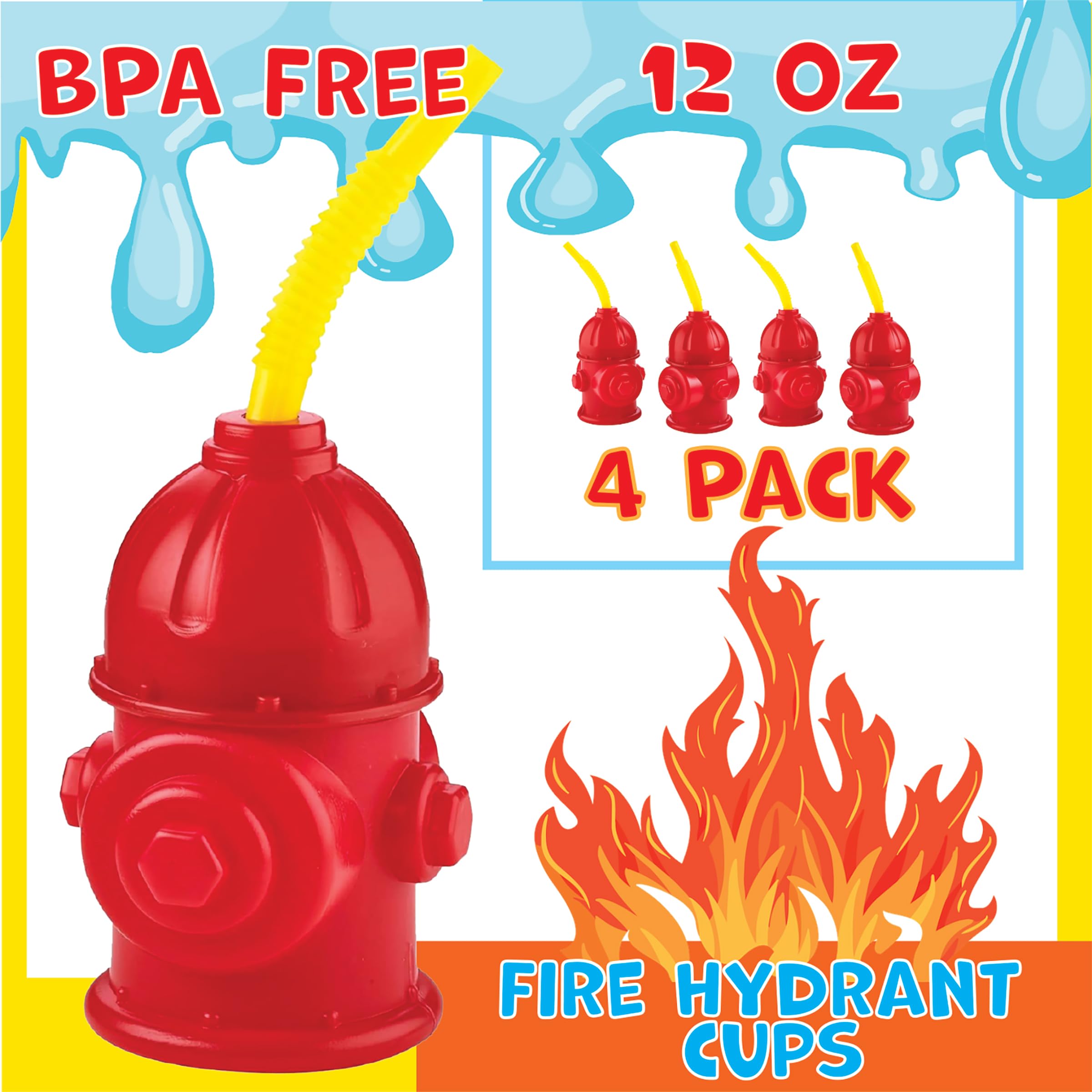 Fire Hydrant Cups Fun Fire Hydrant Cups Durable & Reusable Designs