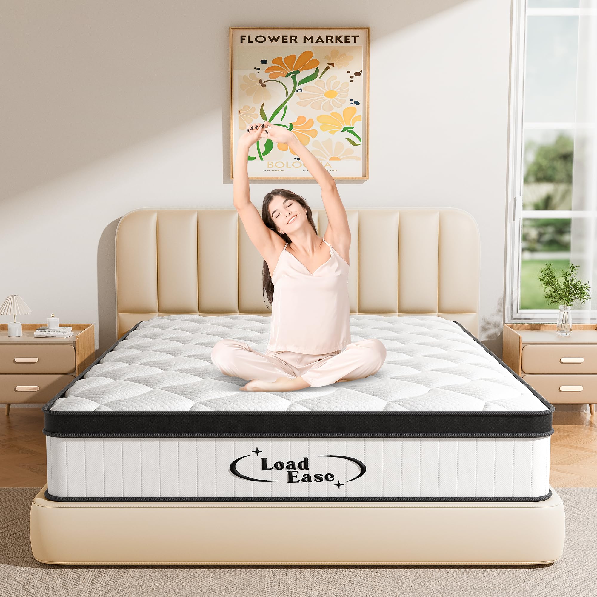 Amazon.com: Queen Mattress, 12 Inch Mattress Queen Size in a Box ...