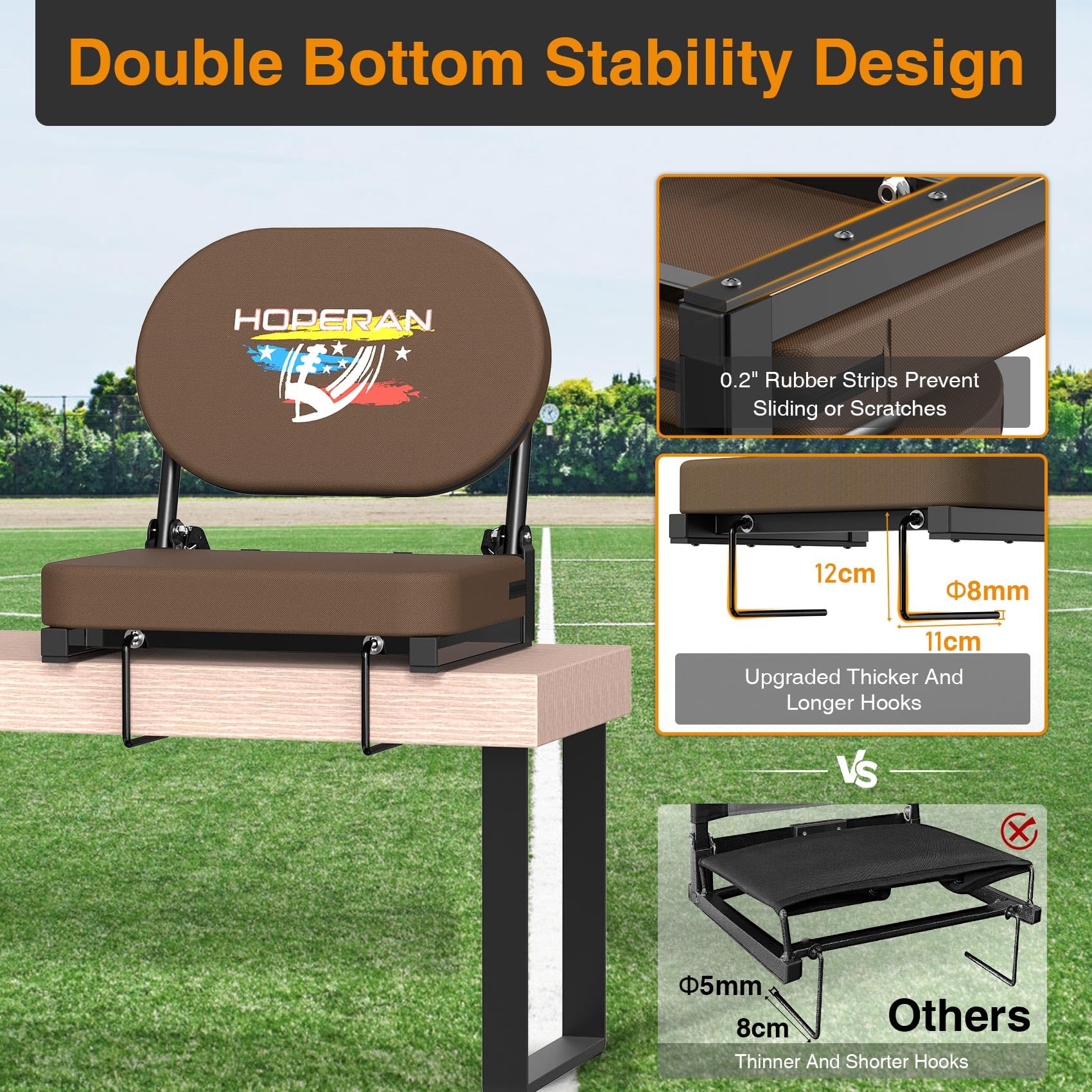 Snapklik.com : HOPERAN 2PC Stadium Seats For Bleachers