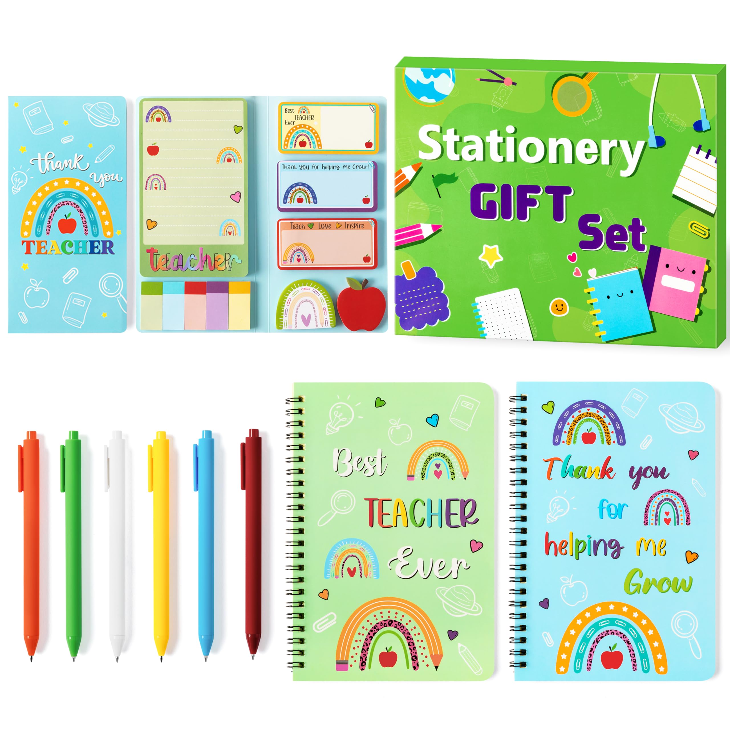Snapklik.com : Xqumoi Teacher Sticky Note A5 Notebooks Pens Stationery ...