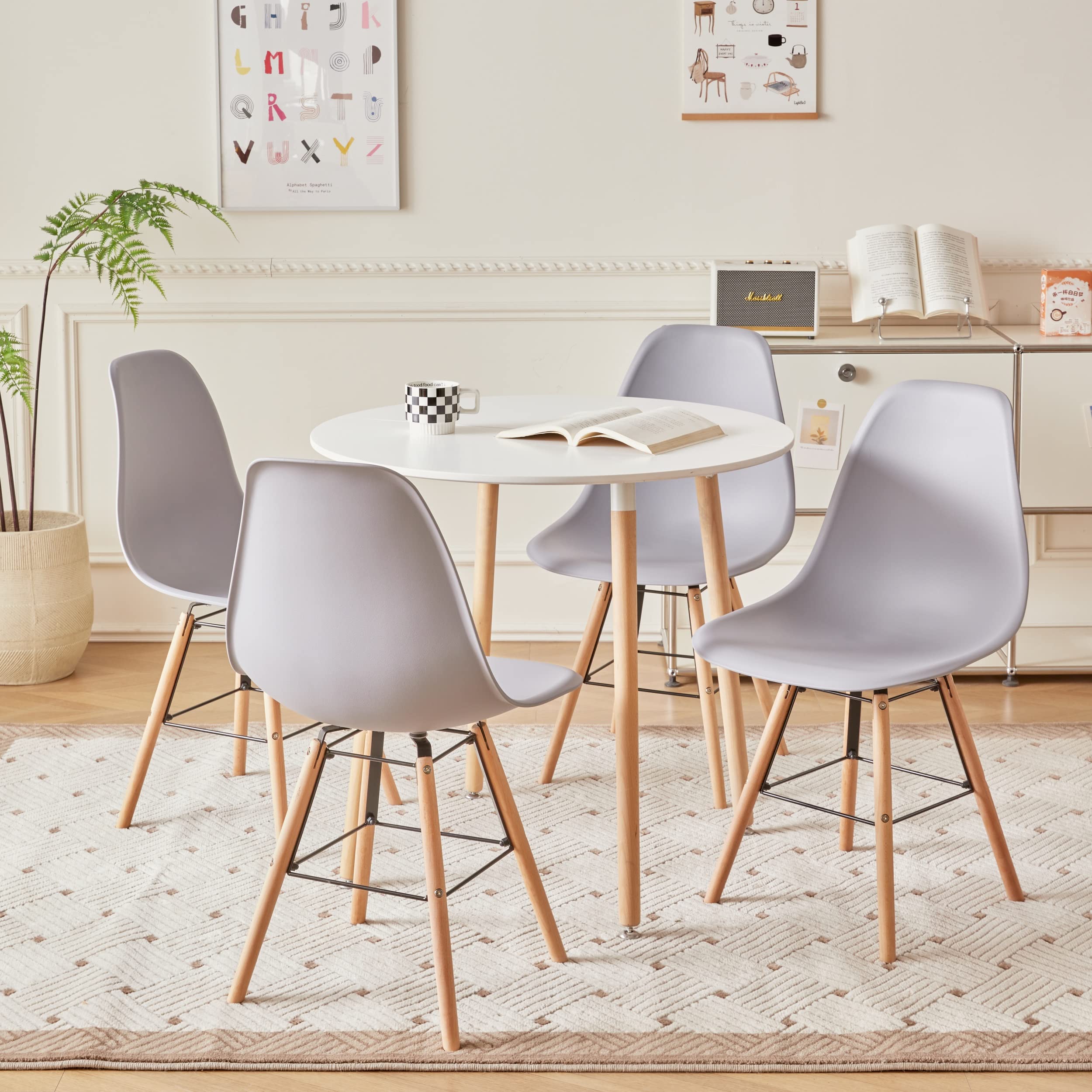 Mid Century Modern Plastic Dining Chairs