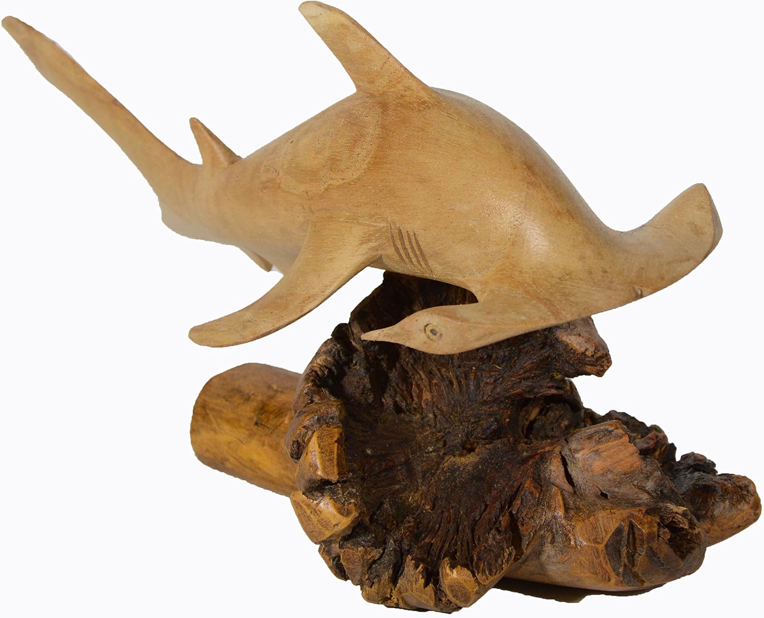 Amazon.com: WorldBazzar Hand Carved Chinaberry Wood Ocean Hammerhead ...
