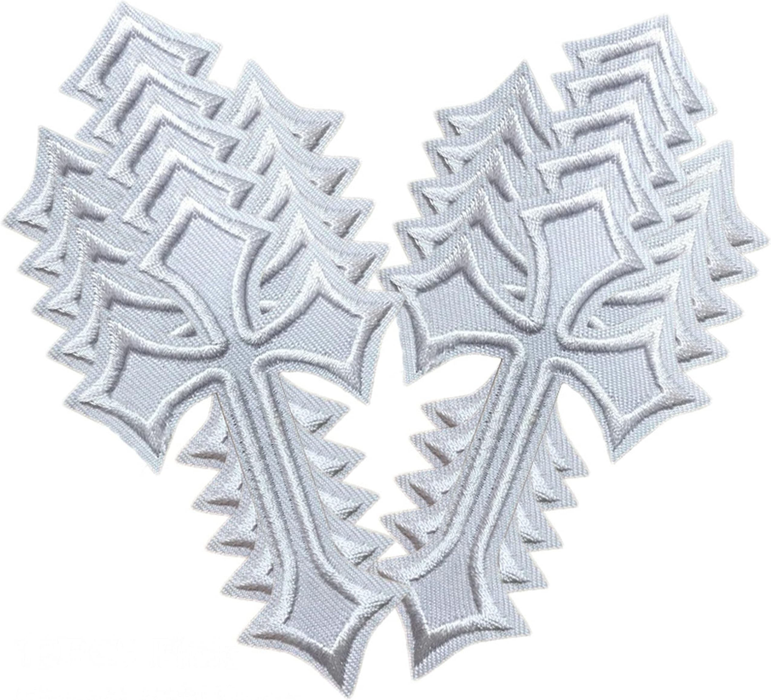 Amazon.com : Embroidered Cross Patch Iron on Applique - Latin Cross ...