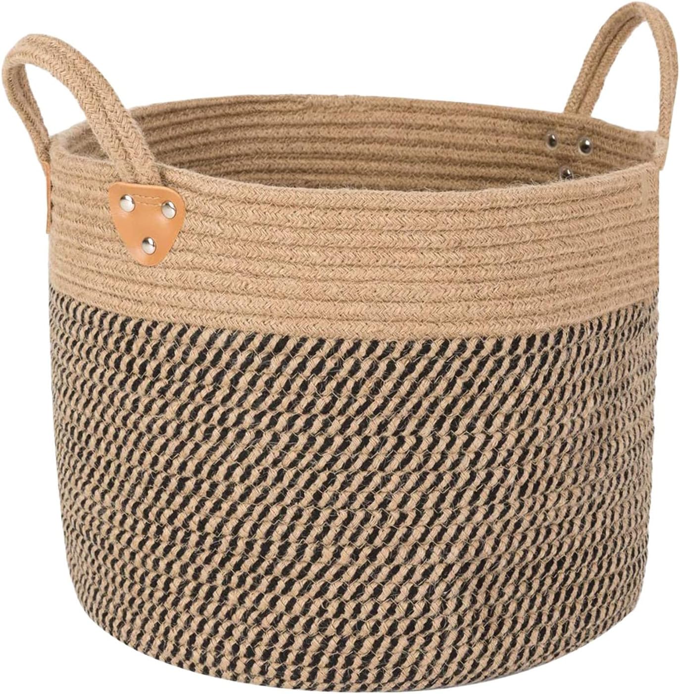 Amazon.com: Laundry Storage Containers Cotton Rope Woven Storage Basket ...