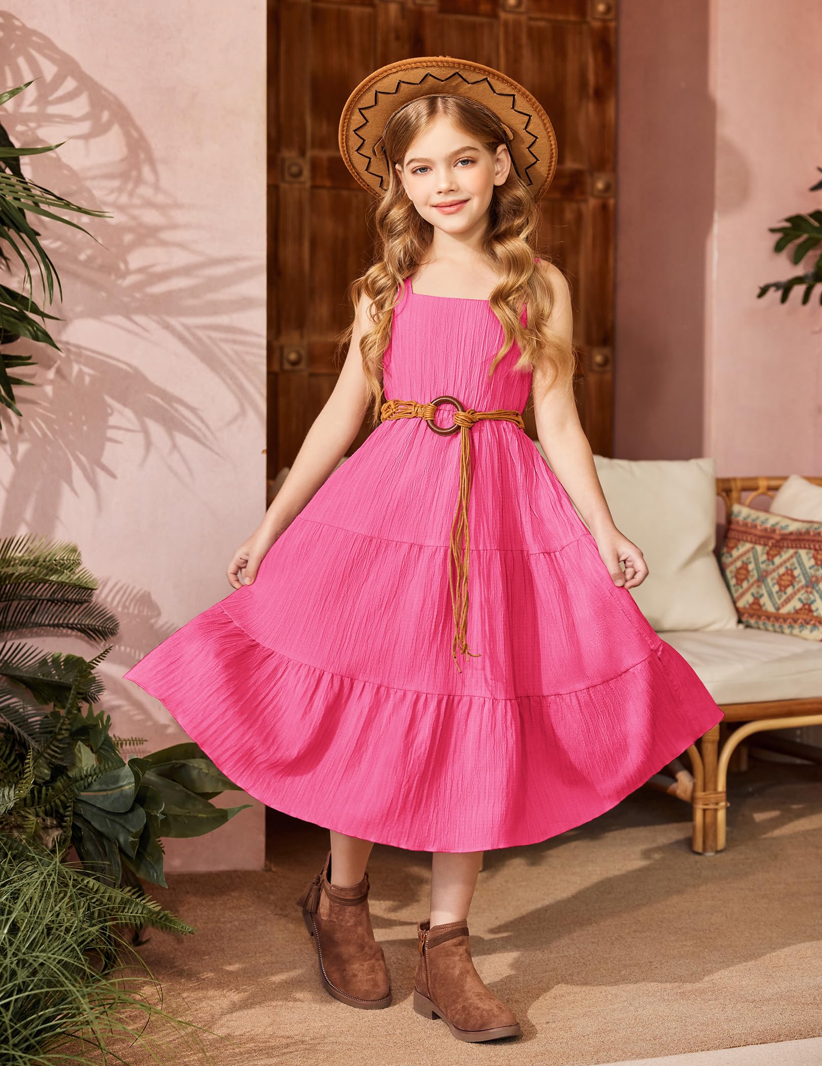 Snapklik.com : Arshiner Girls Sundresses Tween Girl Summer Spaghetti ...