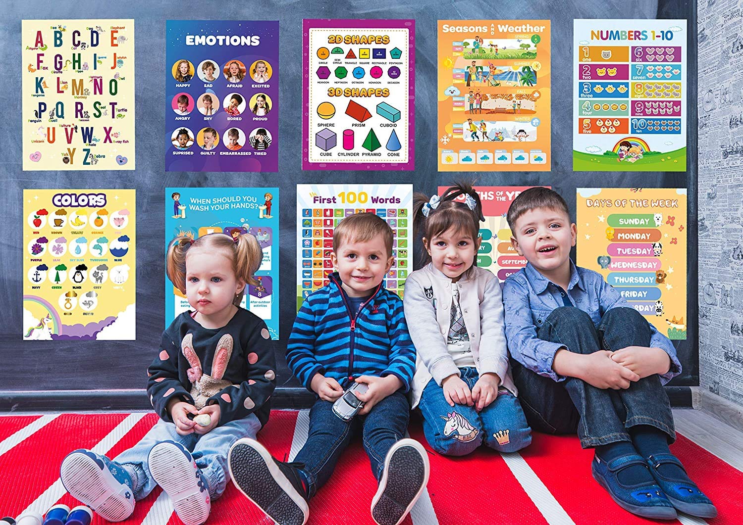 Dosmaxx 20 Educational Posters for Kids - Teaching & Learning Visual ...