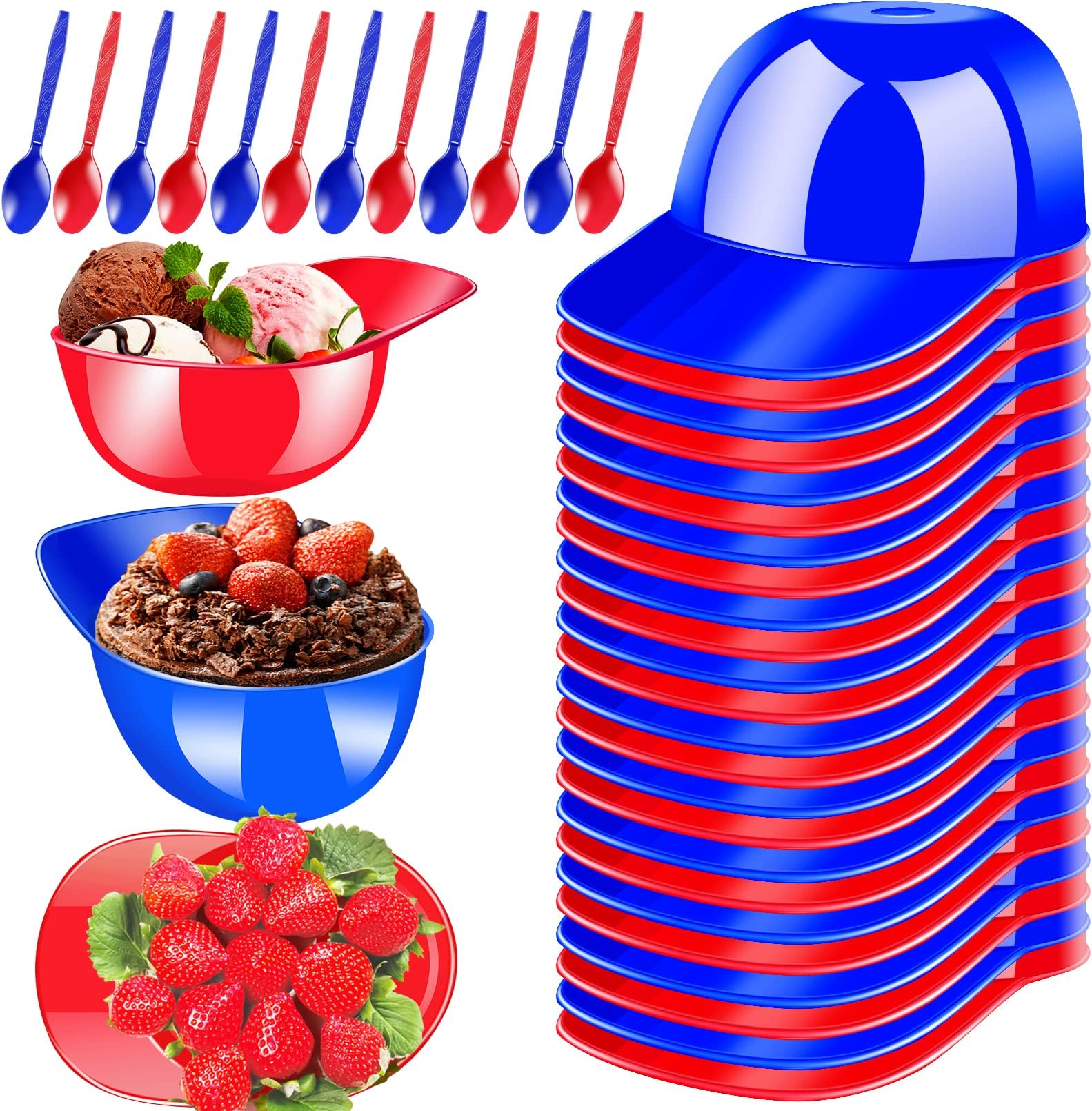 Amazon.com | YardGo 30 Pack Baseball Helmet Ice Cream Bowls, 8 oz Mini ...