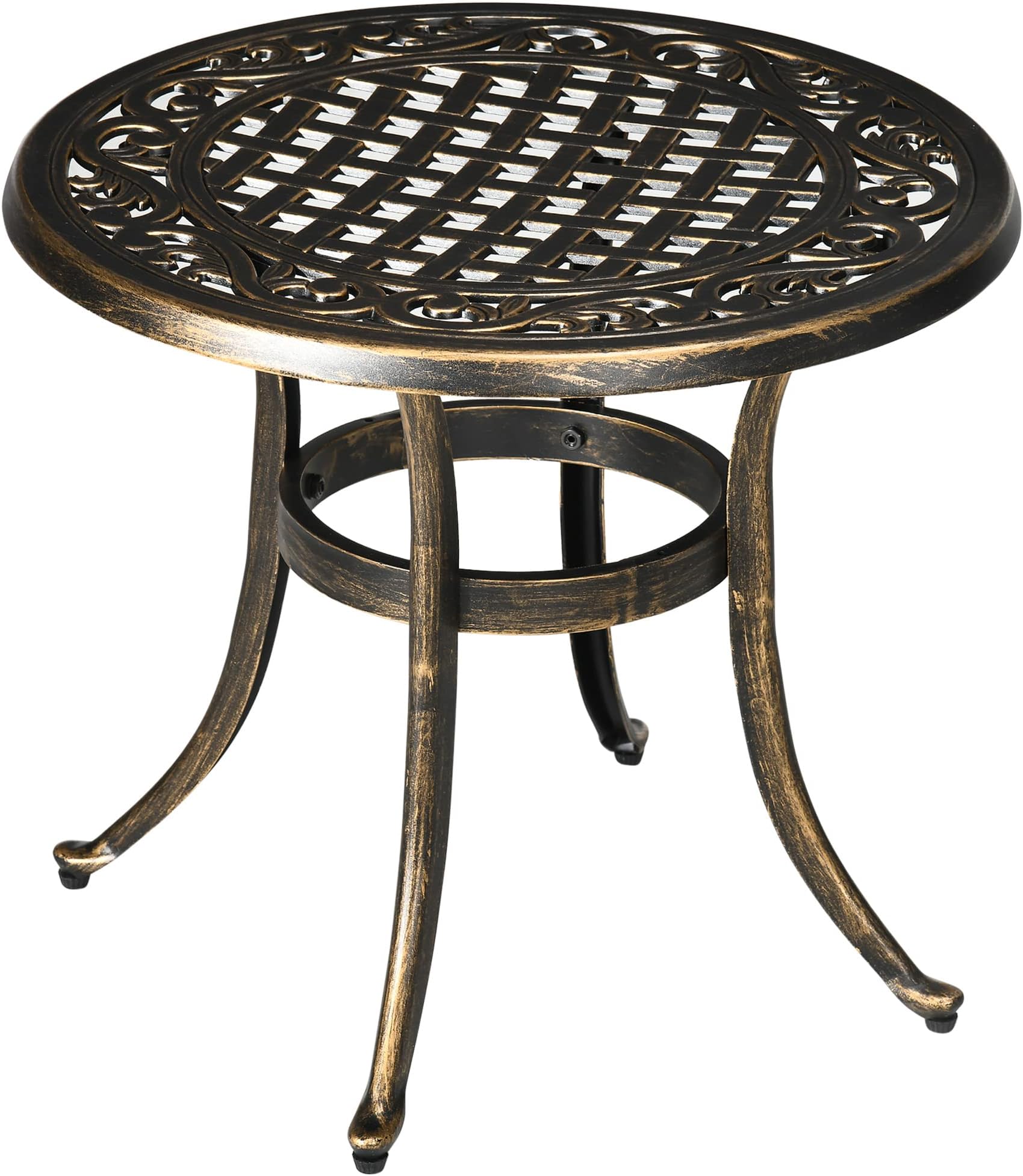 Olive Grove Versailles Metal Garden side Table or Plant Stand in ...
