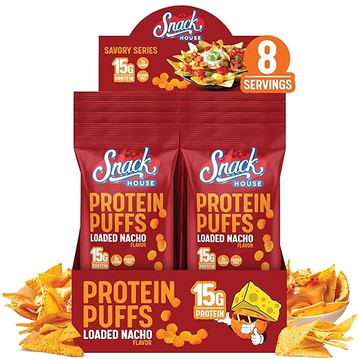Amazon.com: Snack House High Protein Puffs - Low Carb Snacks, 15g of ...