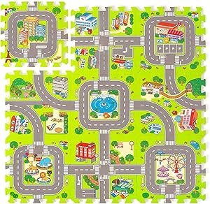 YYZ Traffic Play mat Puzzle Foam Interlocking Tiles Kids Road Traffic ...
