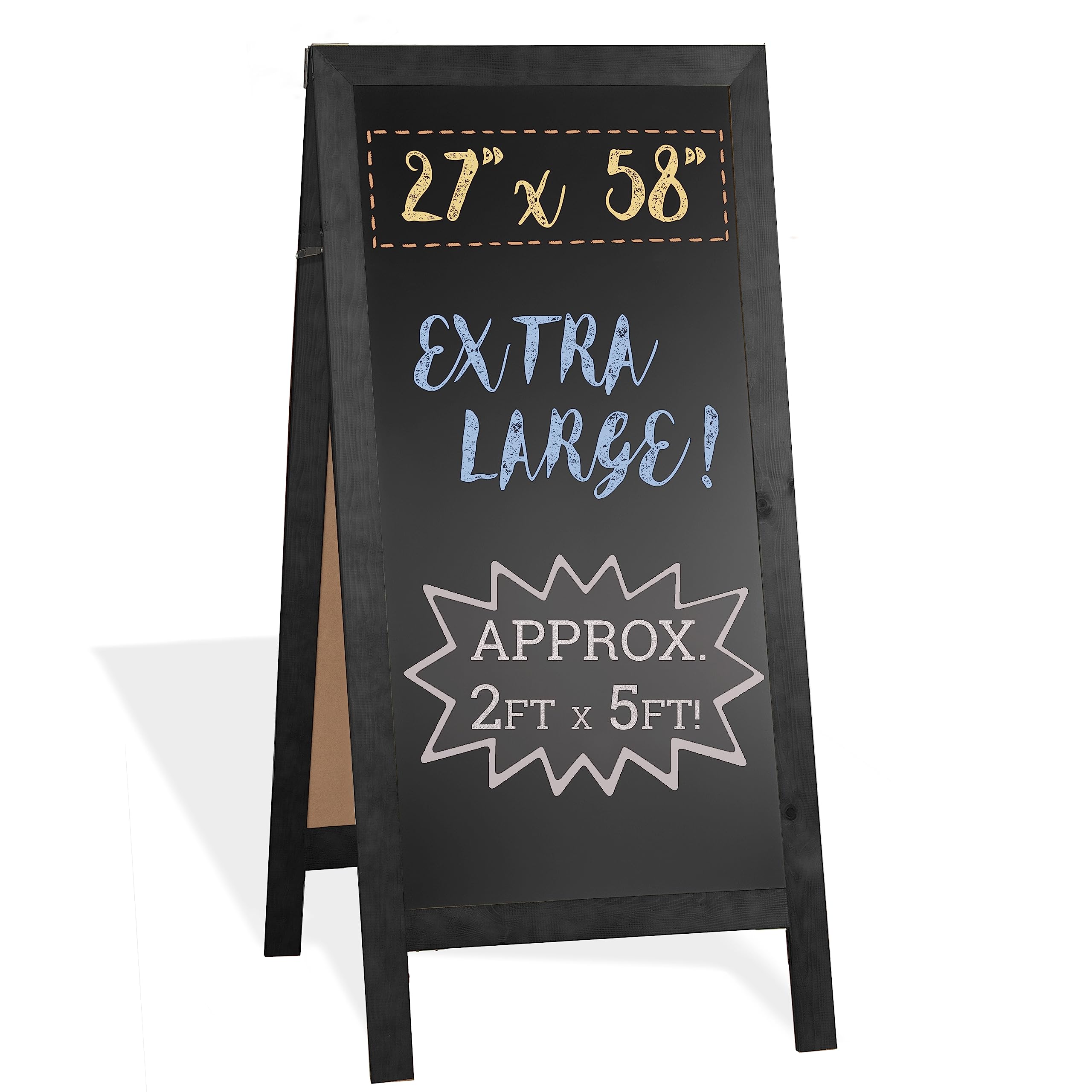 Amazon.com : Ilyapa A-Frame Chalkboard Sidewalk Sign - 27 x 58 inches ...