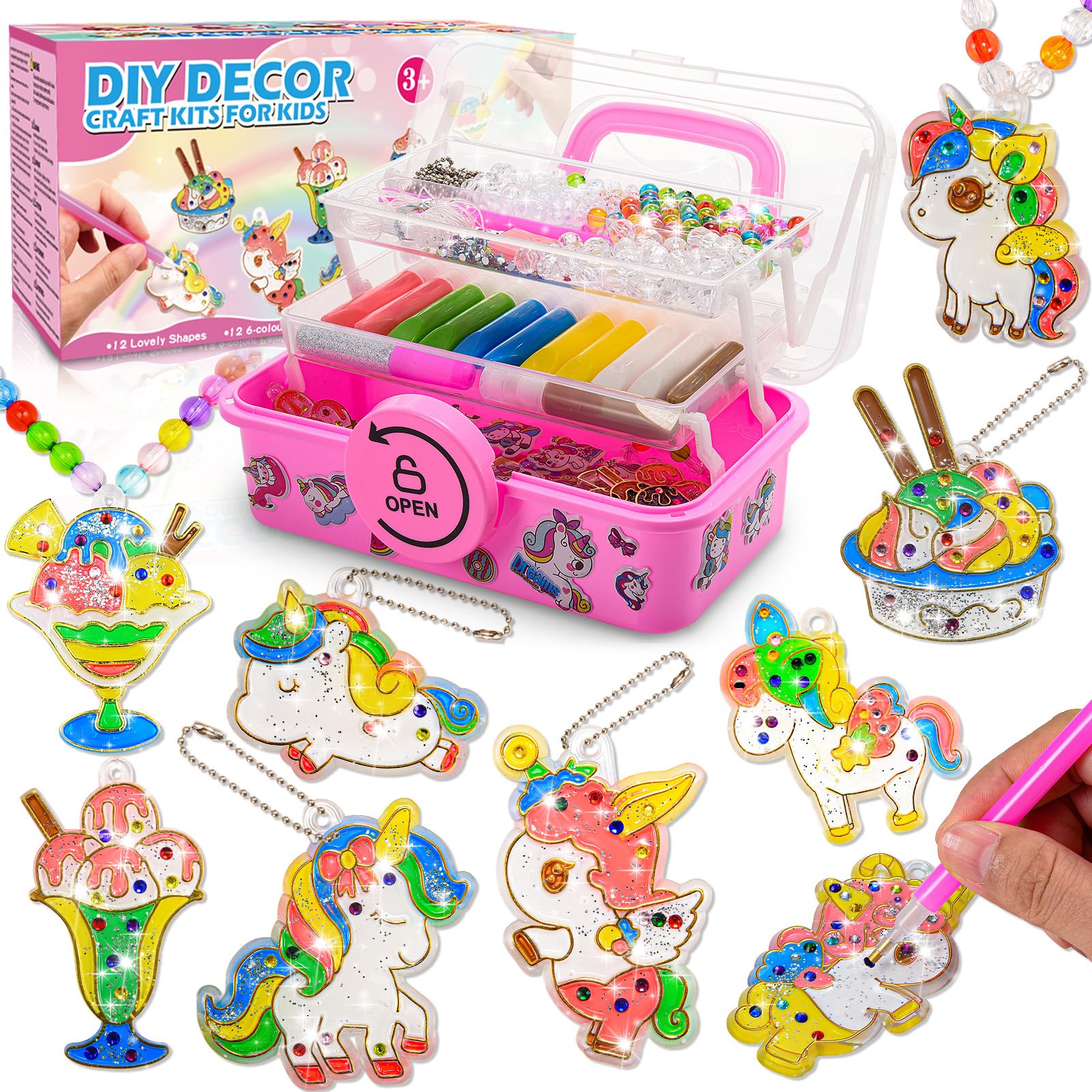 Geebiiny Arts and Crafts for Kids, Unicorn Gifts for Girls Toys Age 3 4 ...