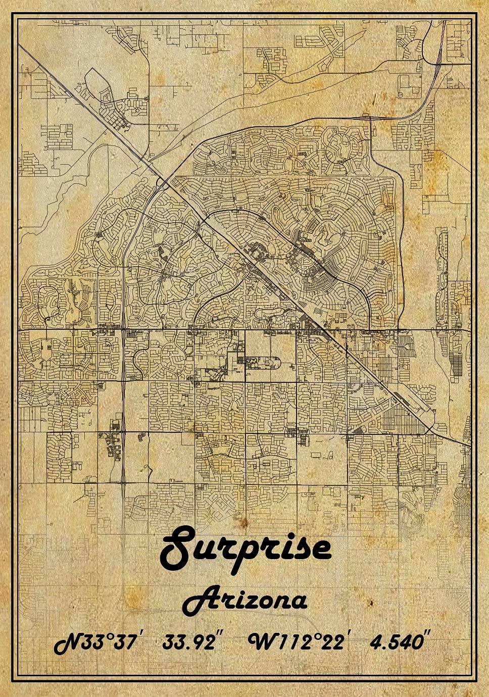 Mapa Sorpresa Arizona 434 E Via Puente De La Lluvia, Sahuarita, AZ